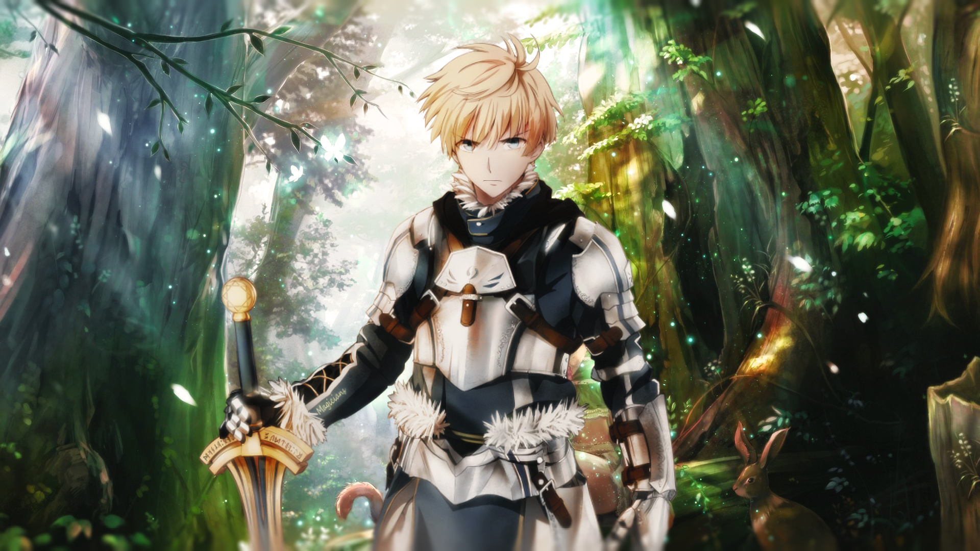 Fate/Stay Night HD: Noble Hero in Enchanted Forest Wallpaper by Aditalfian