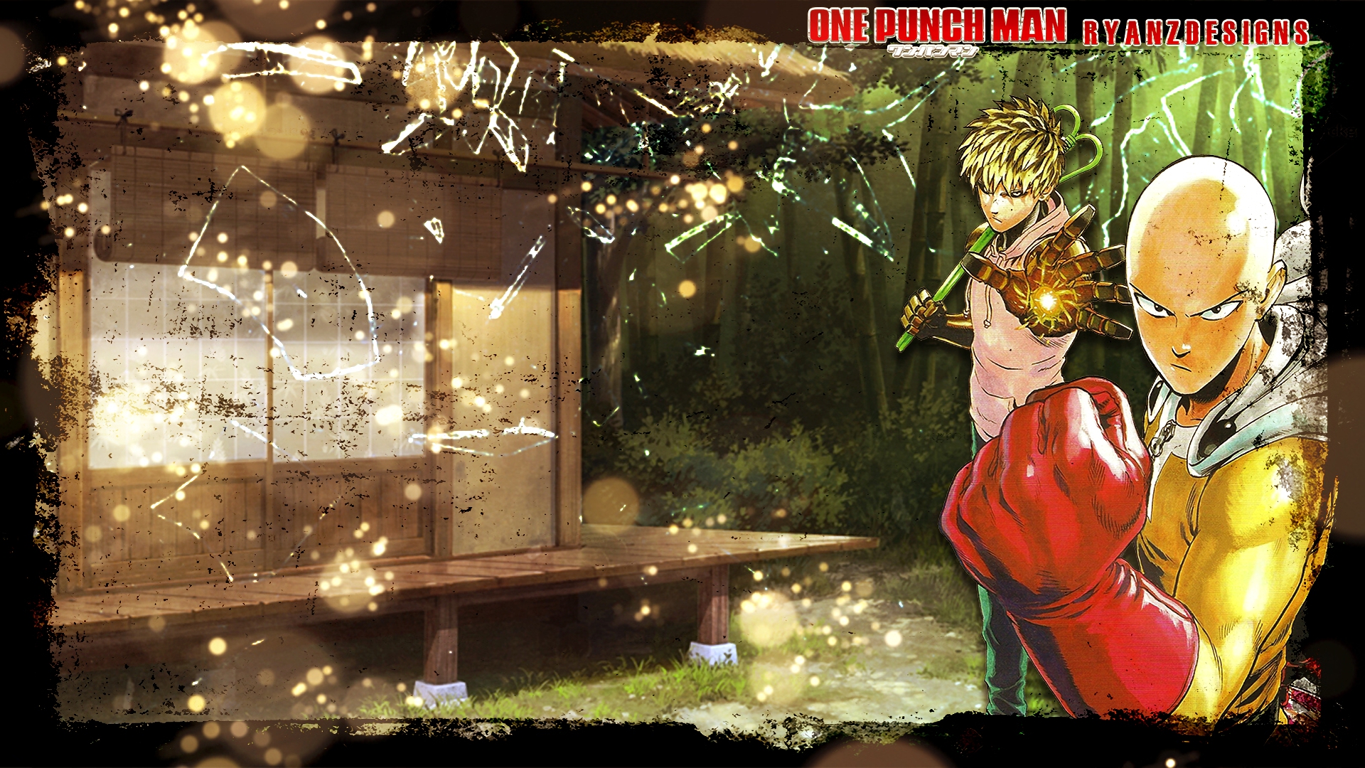 One-Punch Man HD Wallpaper: Saitama & Genos Epic Duo in Action