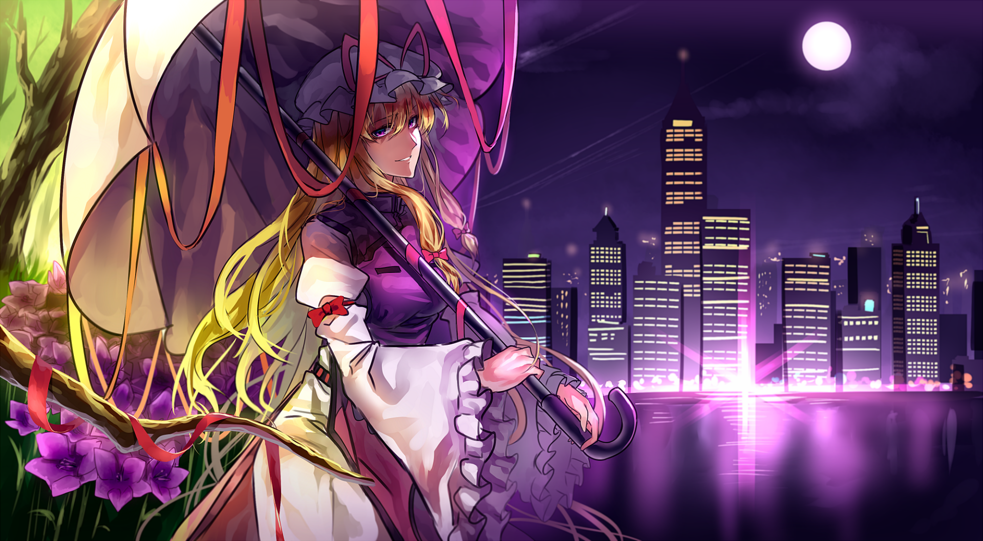 Download Yukari Yakumo Anime Touhou HD Wallpaper by 羽々斬