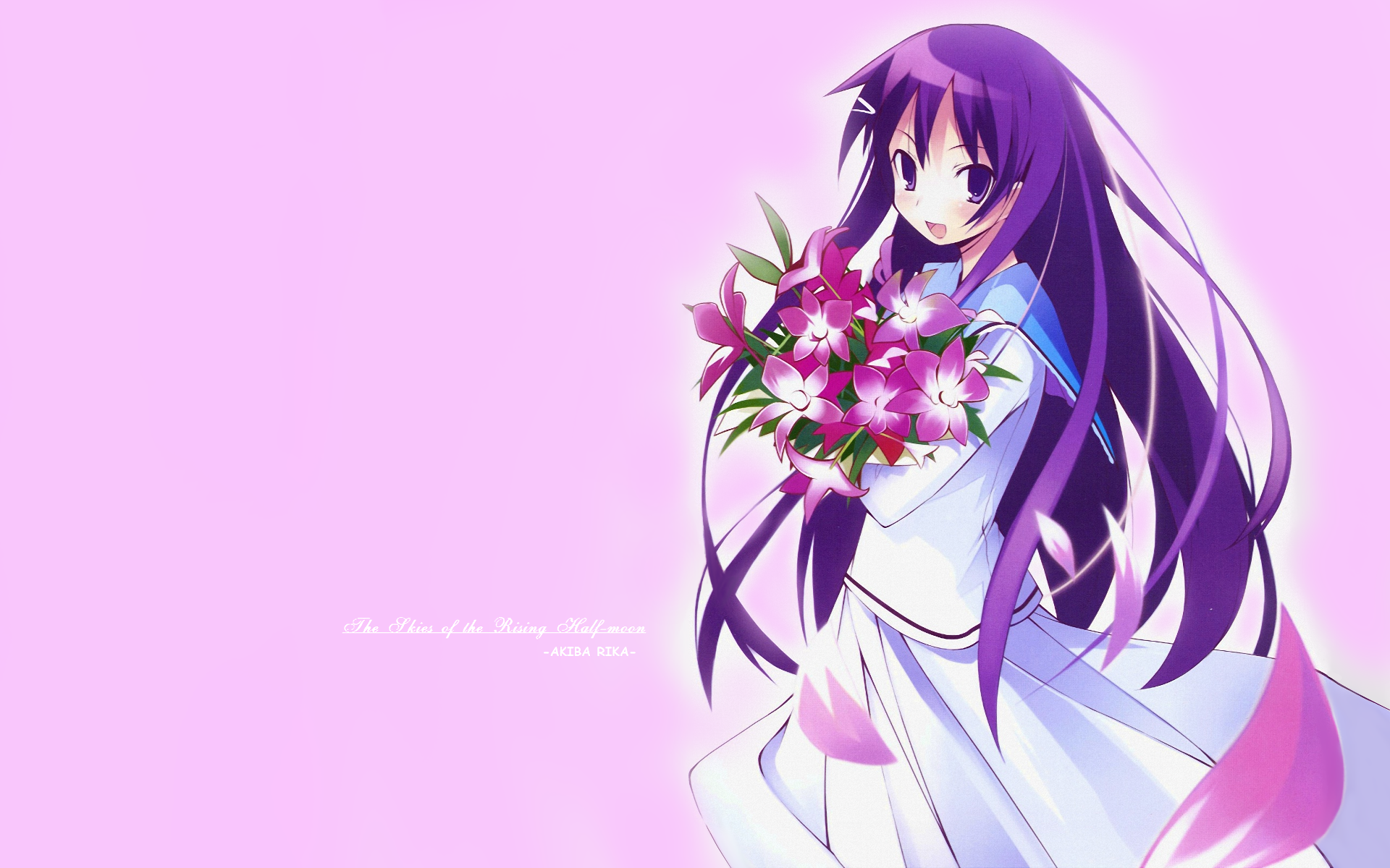 Download Anime Hanbun No Tsuki Ga Noboru Sora HD Wallpaper