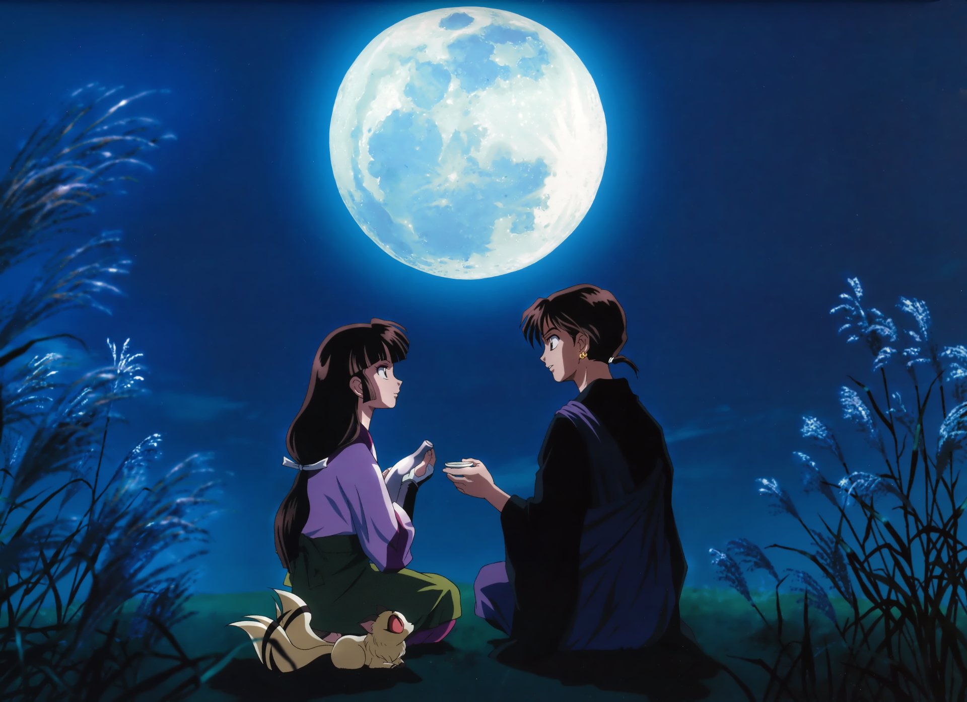 InuYasha: Moonlit Moments in 4K Ultra HD Wallpaper