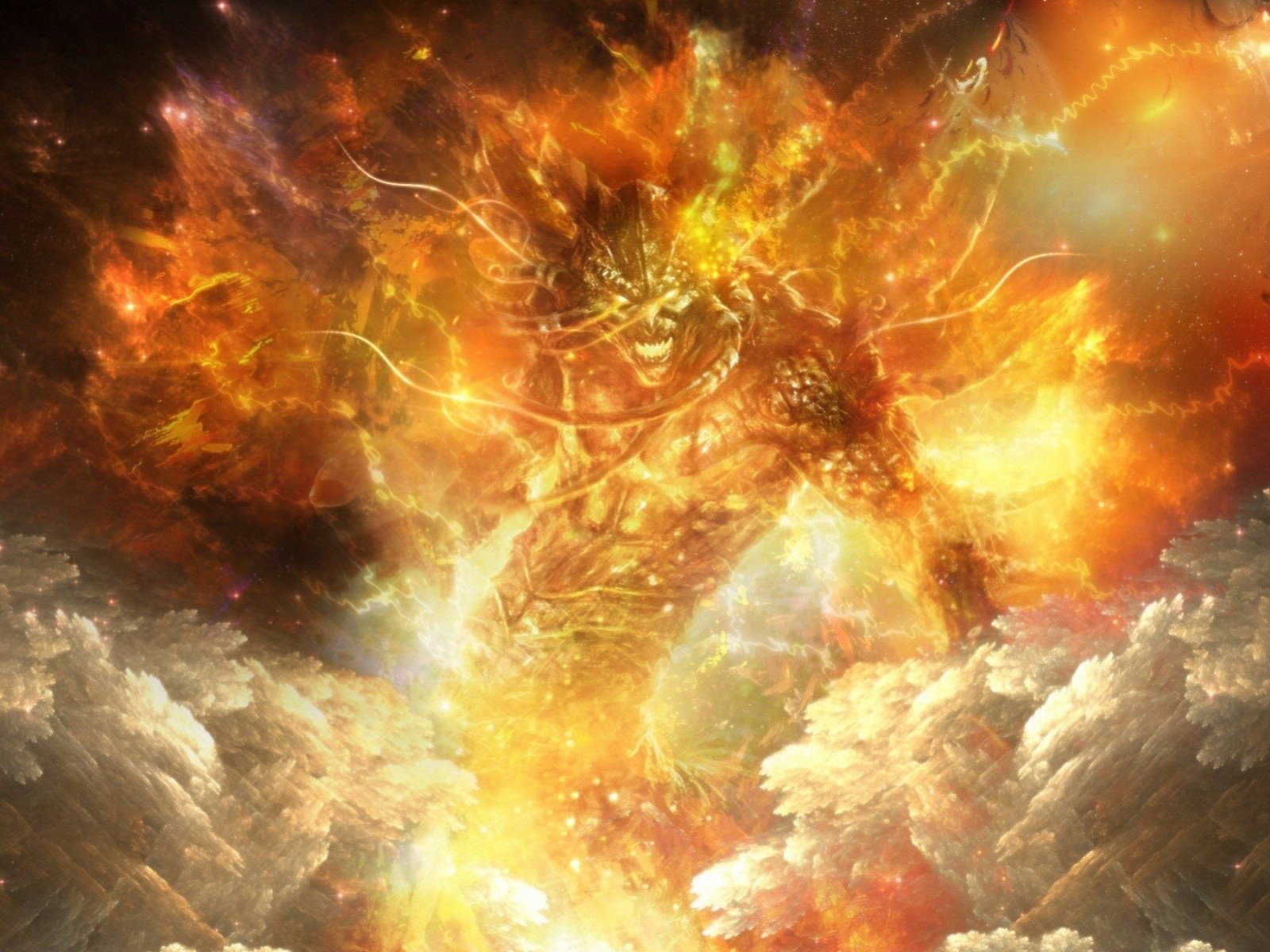 Download Light Star Cloud Dark Demon Wallpaper