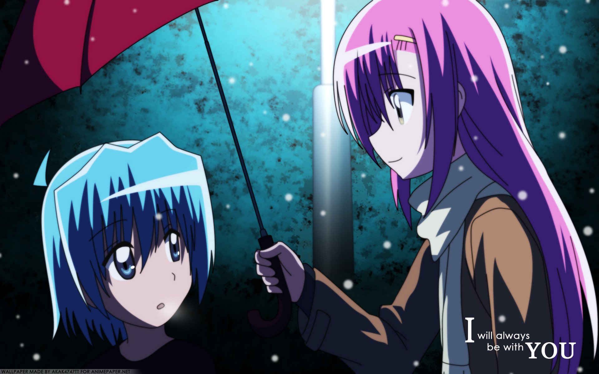 Hayate the Combat Butler HD Wallpaper – Rainy Night Anime Scene
