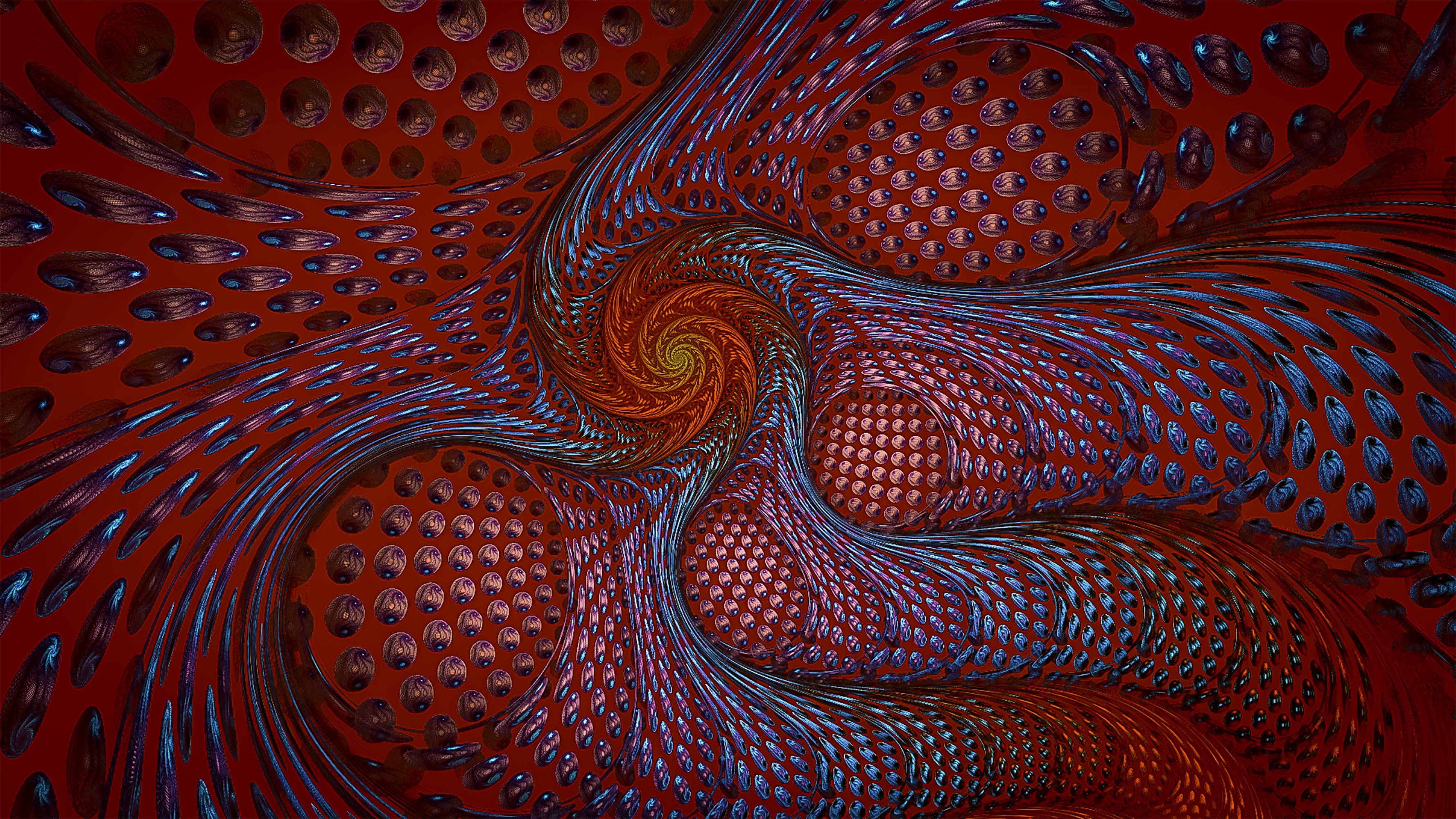Download Red Abstract Fractal HD Wallpaper