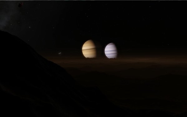 Planet with large moons (Space Engine) HD Wallpaper | Background Image ...