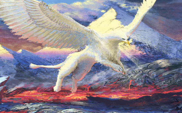 Majestic Griffin-Falcon Fantasy HD Wallpaper by Kree'arra