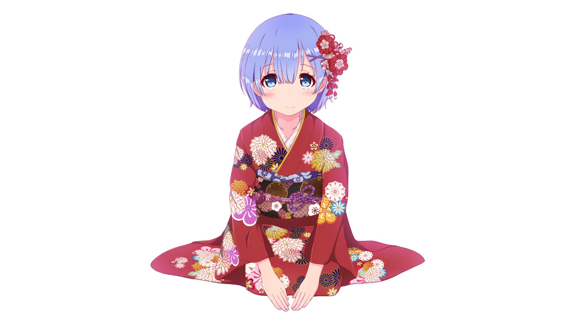 Rem in Kimono HD Wallpaper - Re:ZERO Anime | 3262x1835 | Wallpaper Abyss
