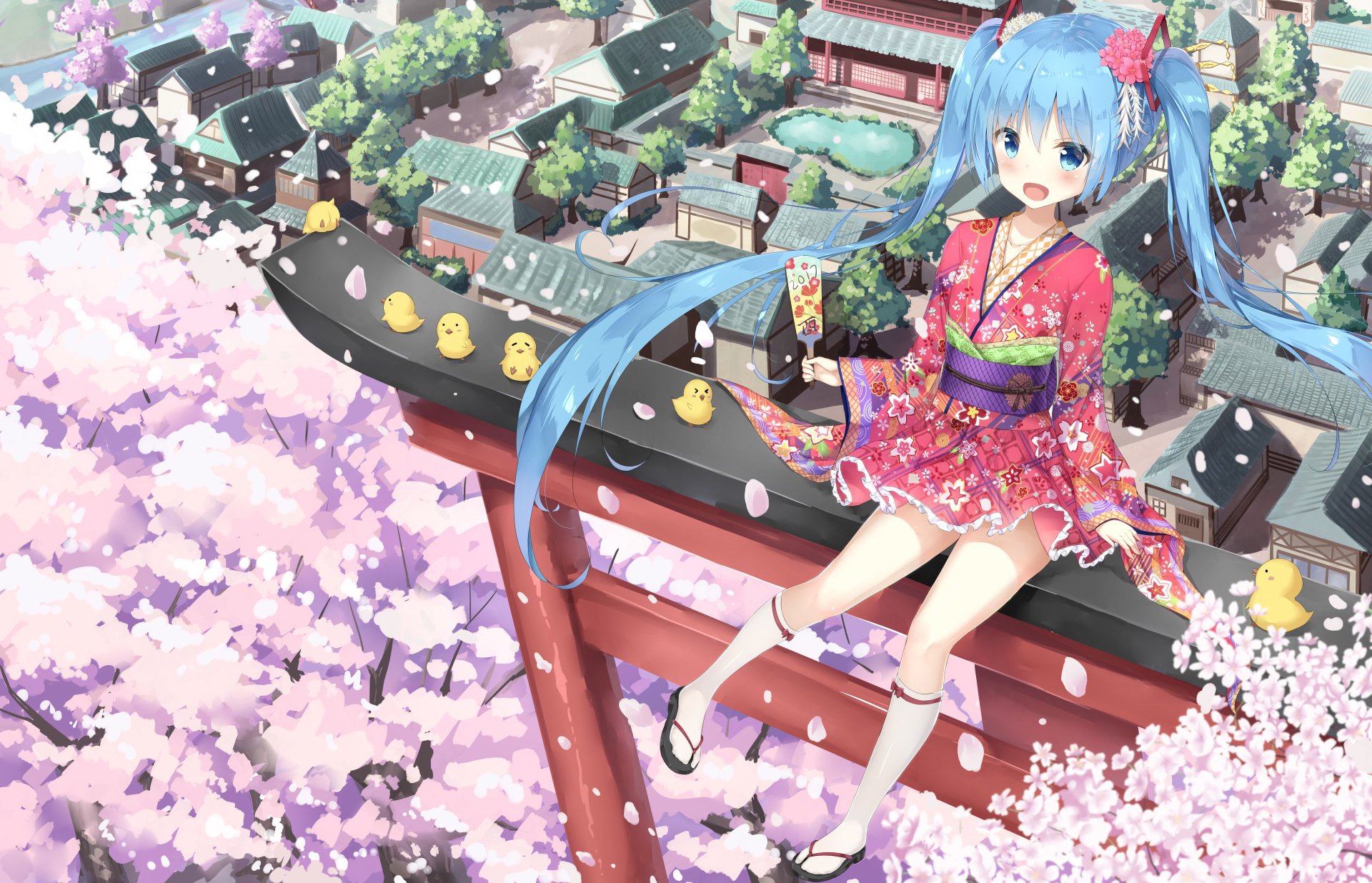 Hatsune Miku Sakura Bliss HD Wallpaper