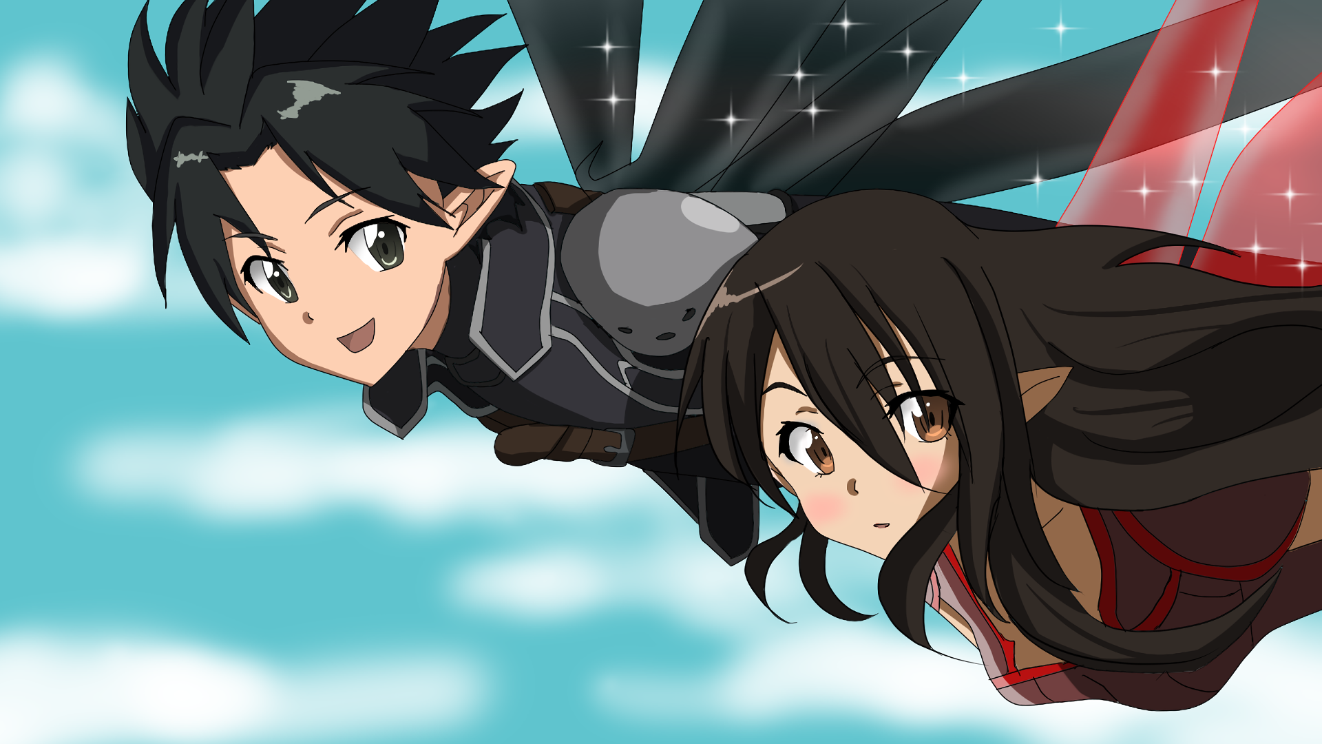Kirito & Friends Soaring – Sword Art Online HD Anime Wallpaper ...