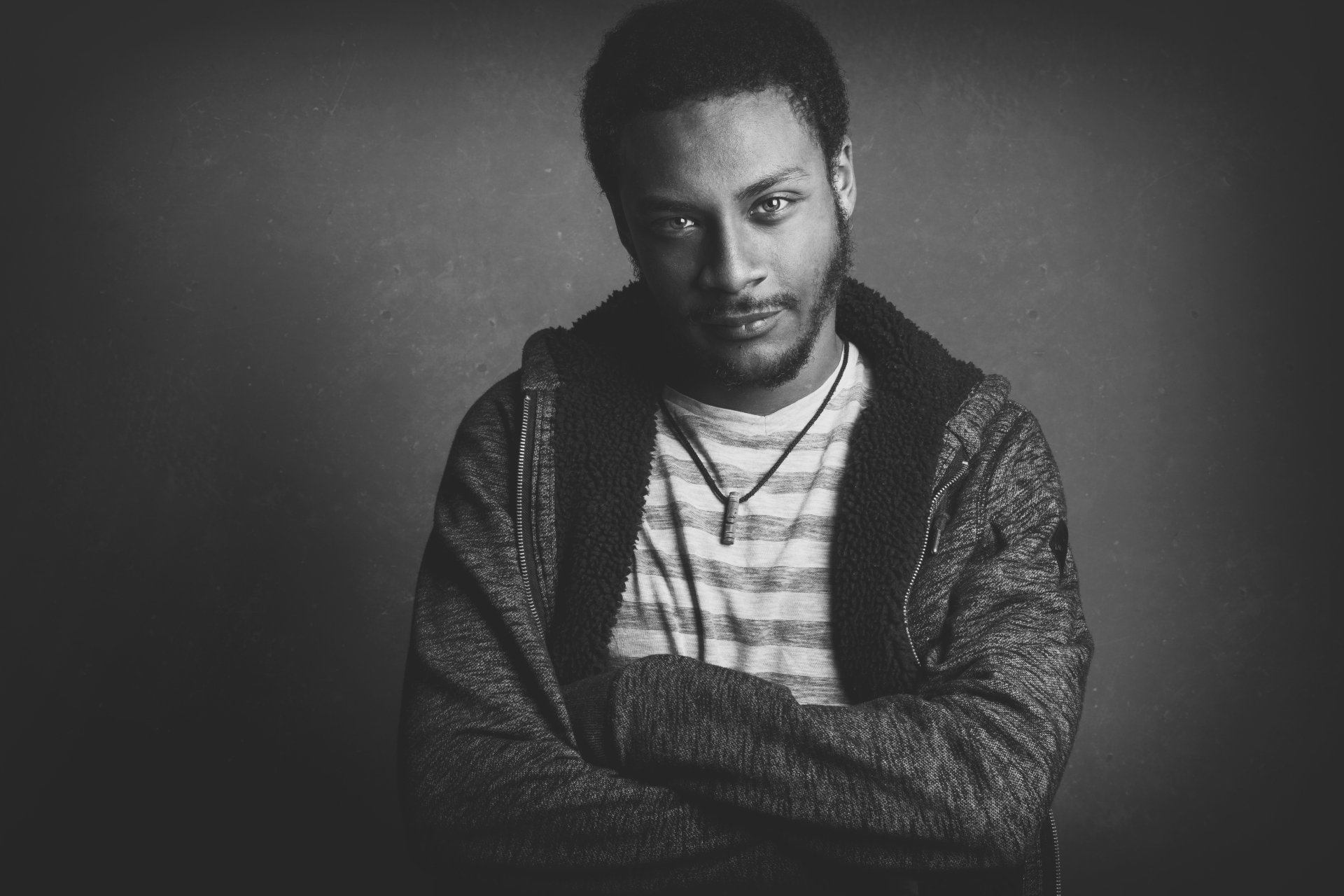 Download Black & White Beard Man Model 4k Ultra HD Wallpaper by ...