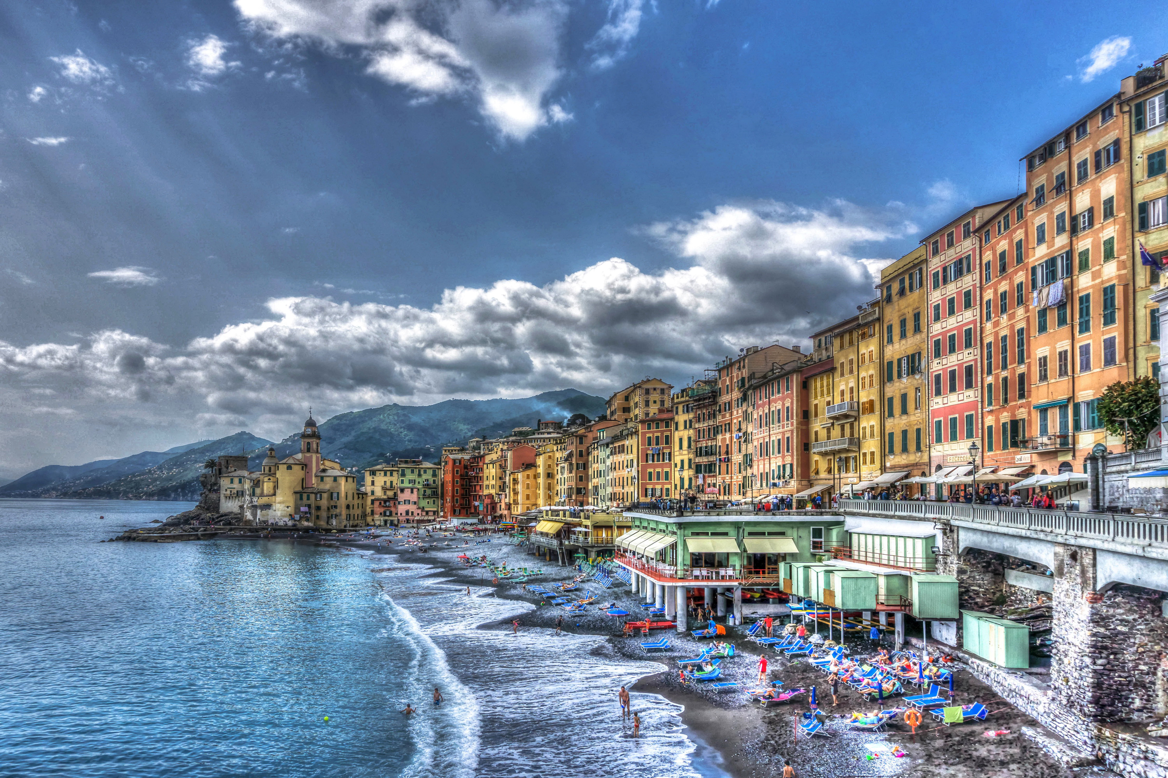 Download HDR Sea Ocean Coastline Coast City Italy Photography Beach HD ...