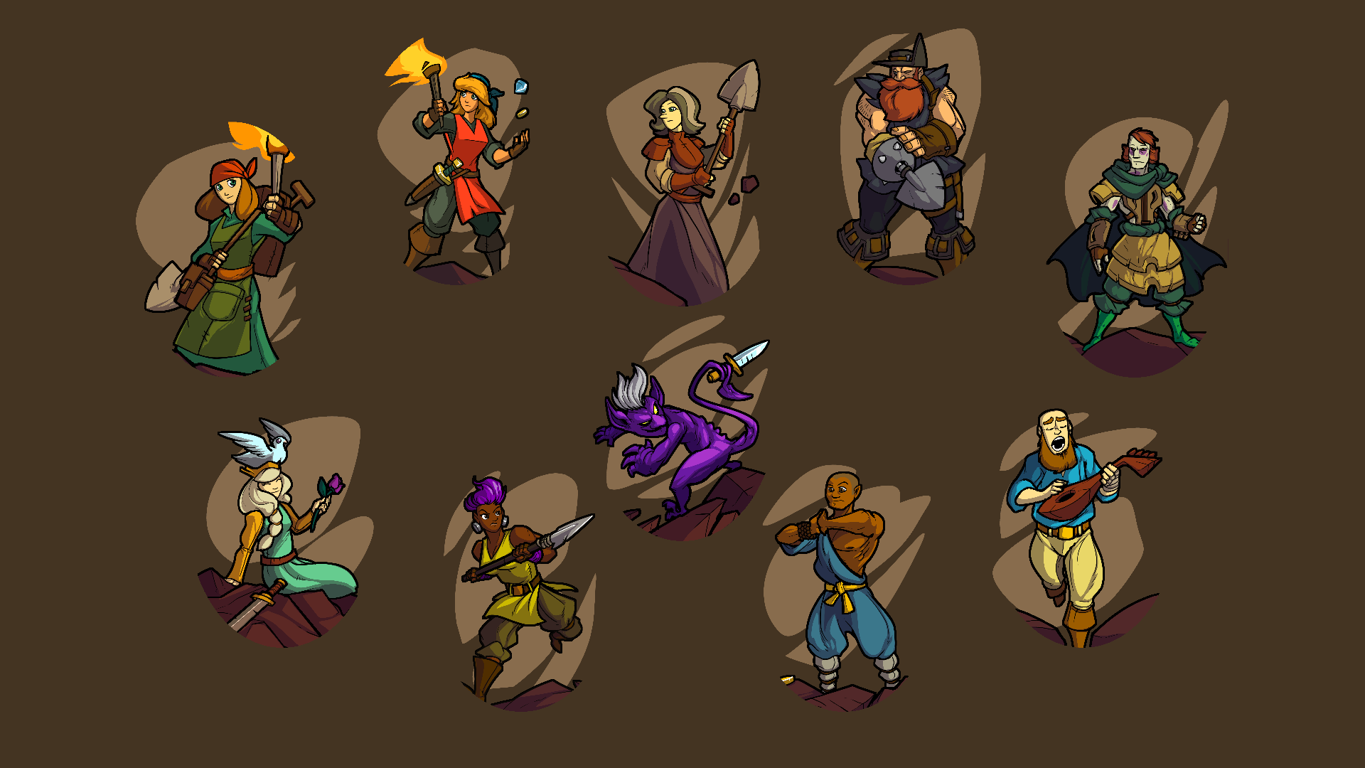 Crypt of the NecroDancer Characters HD Wallpaper