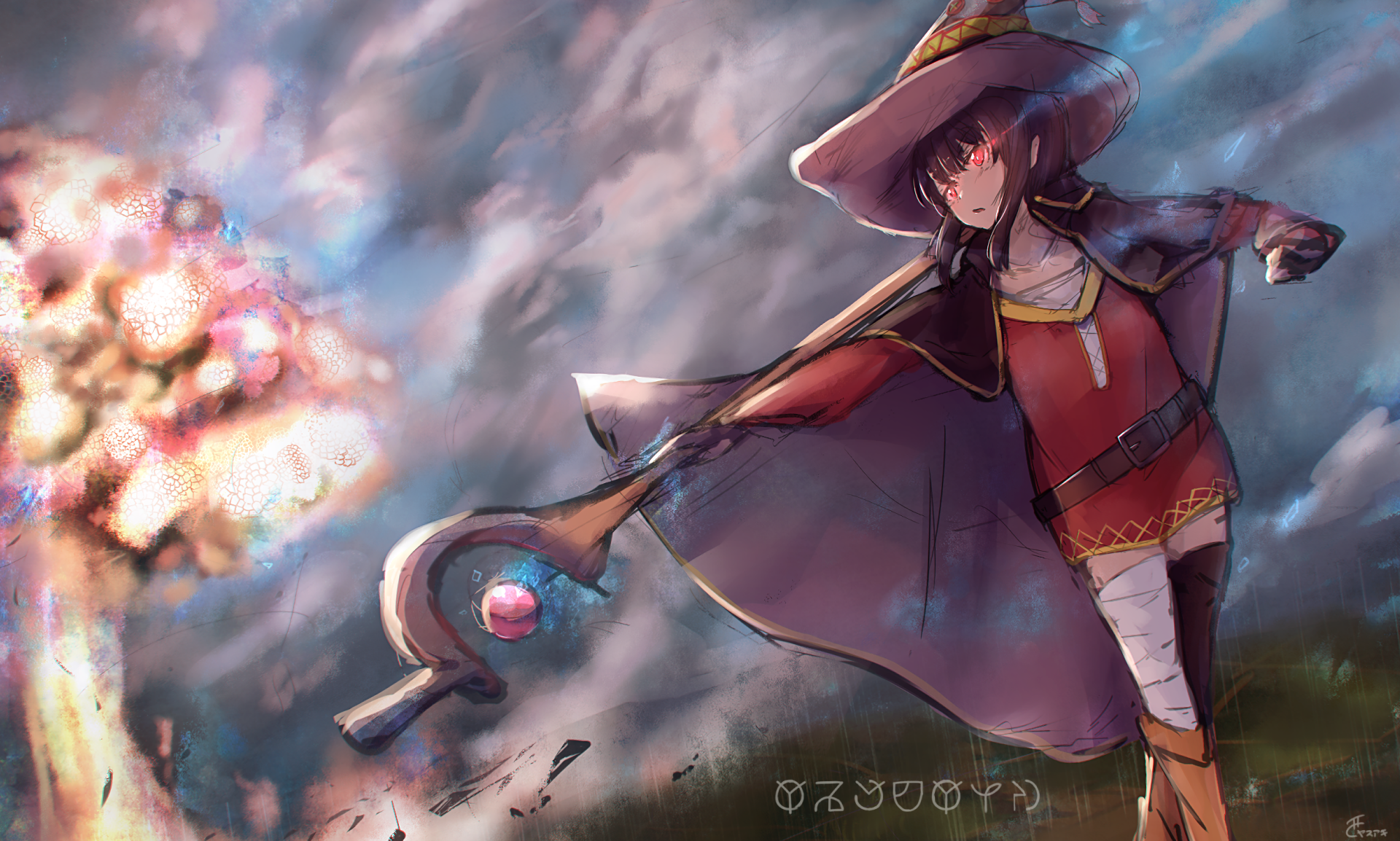 Megumin’s Explosive Magic - KonoSuba HD Anime Wallpaper