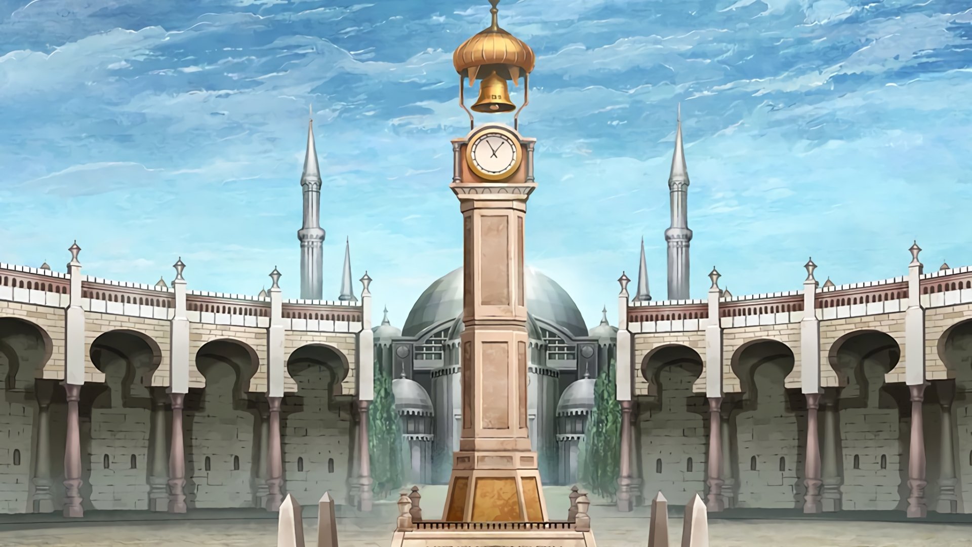 Sword Art Online: Iconic Clock Tower HD Anime Wallpaper