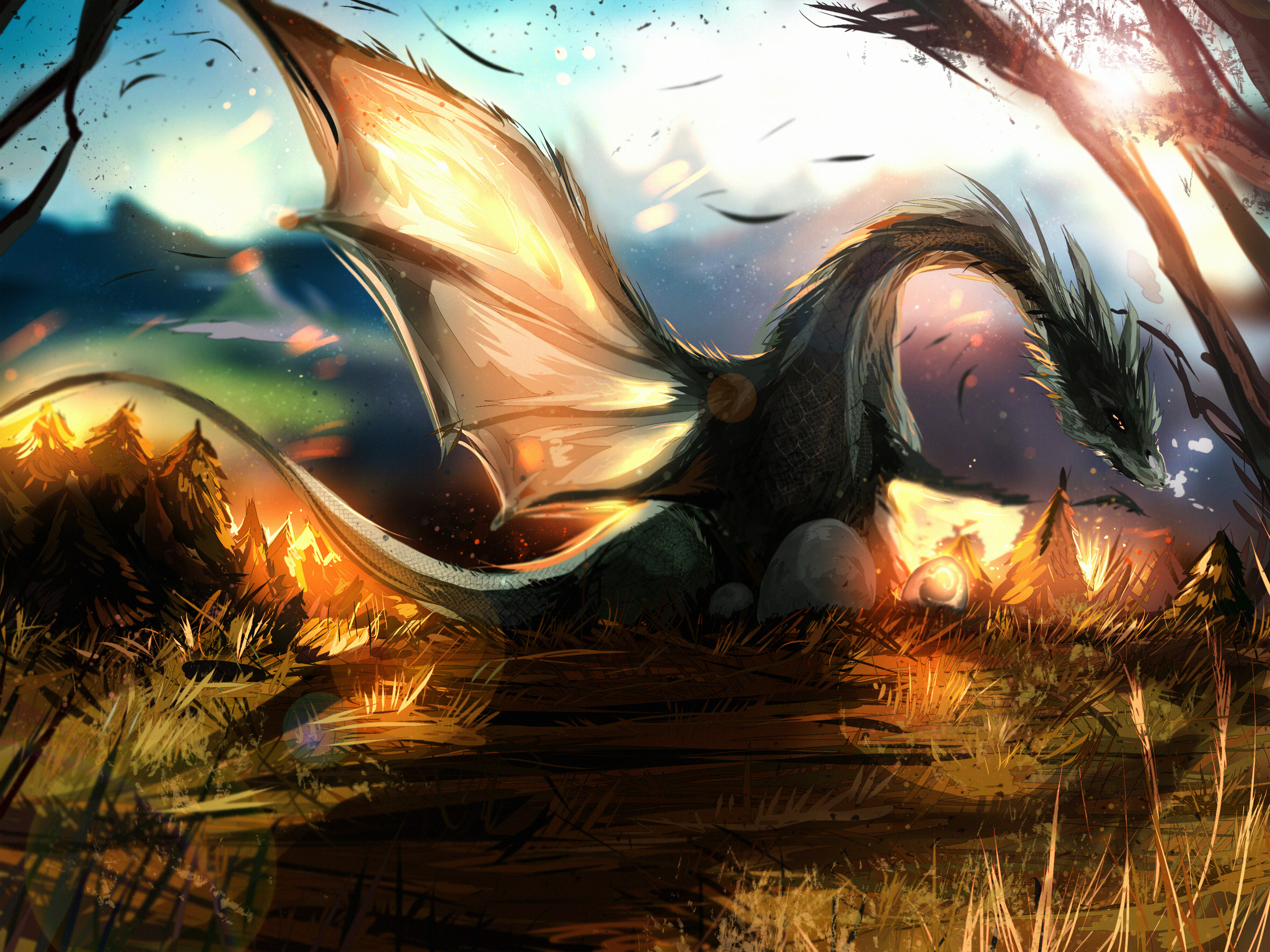 Majestic Fantasy Dragon - Stunning HD Wallpaper by Benjamin Cehelsky