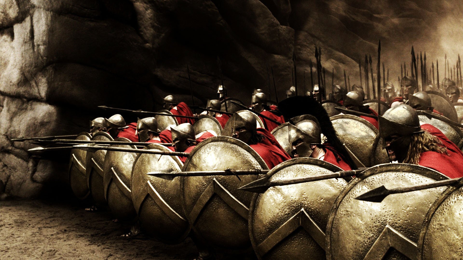 300 Spartans Battle Formation HD Wallpaper