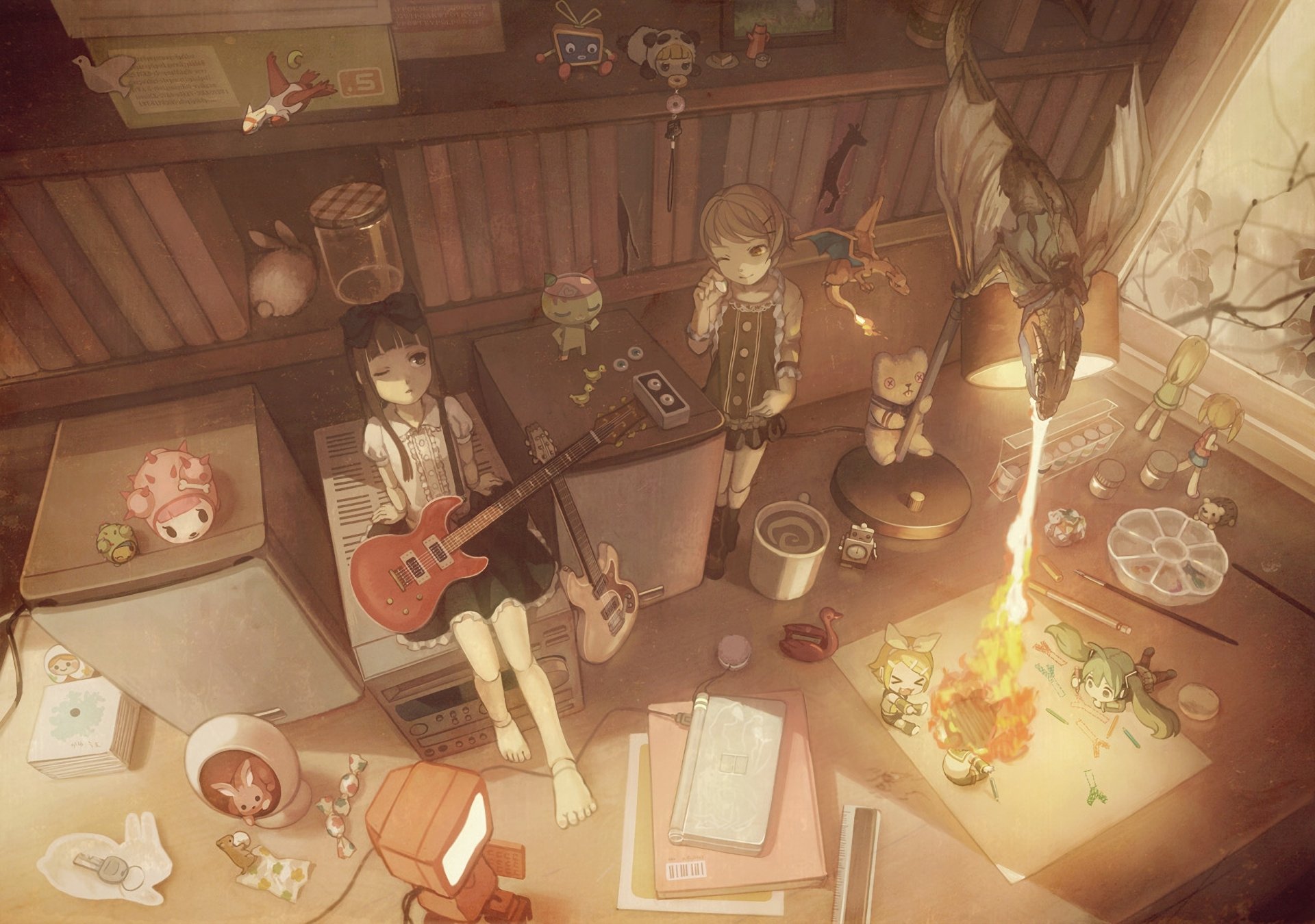 Original Anime Vibes: Cozy HD Wallpaper Scene | 1920x1350 | Wallpaper Abyss