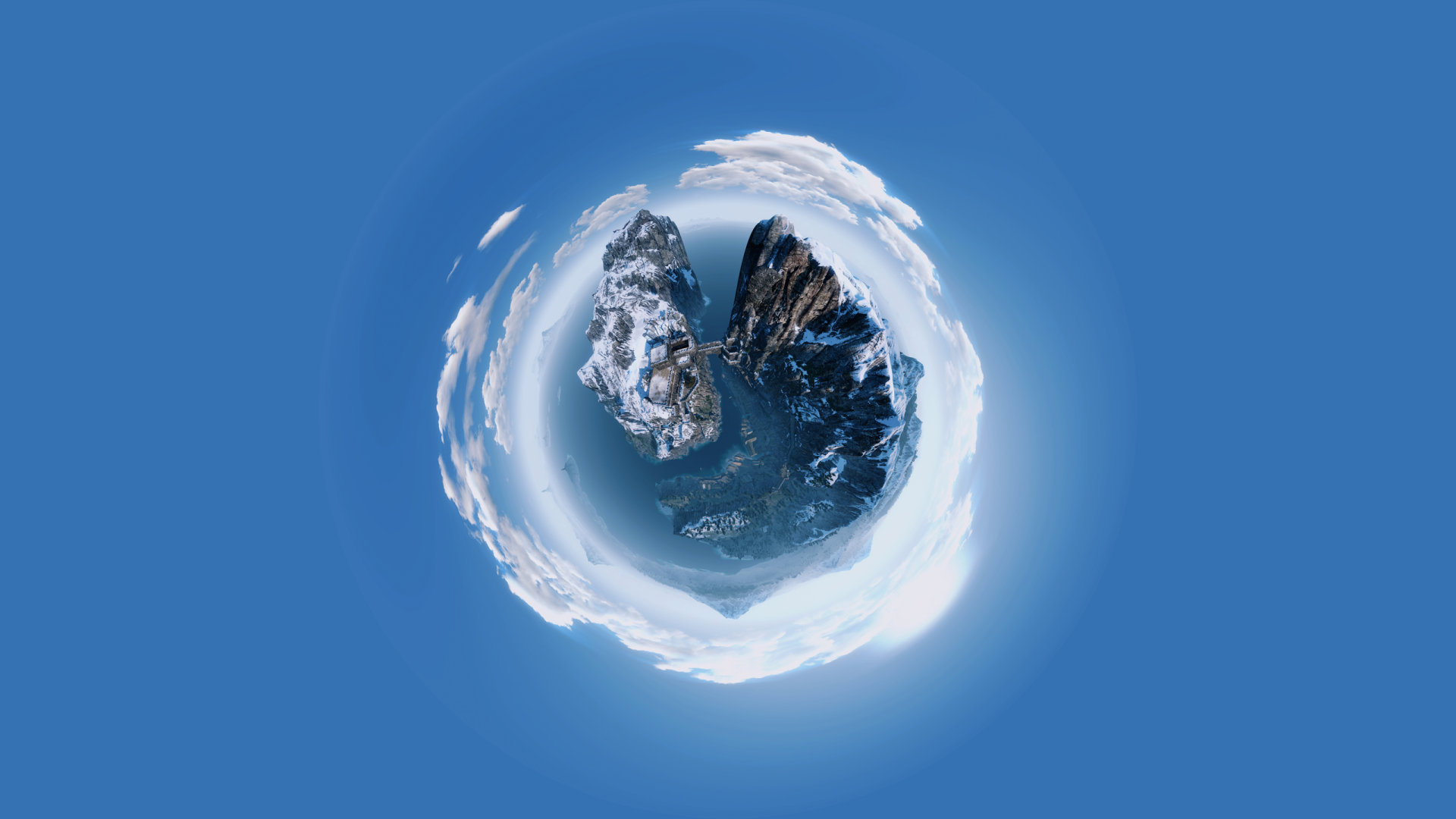 The Witcher 3: Minimalist Mountain Planet HD Wallpaper | 2560x1440 ...