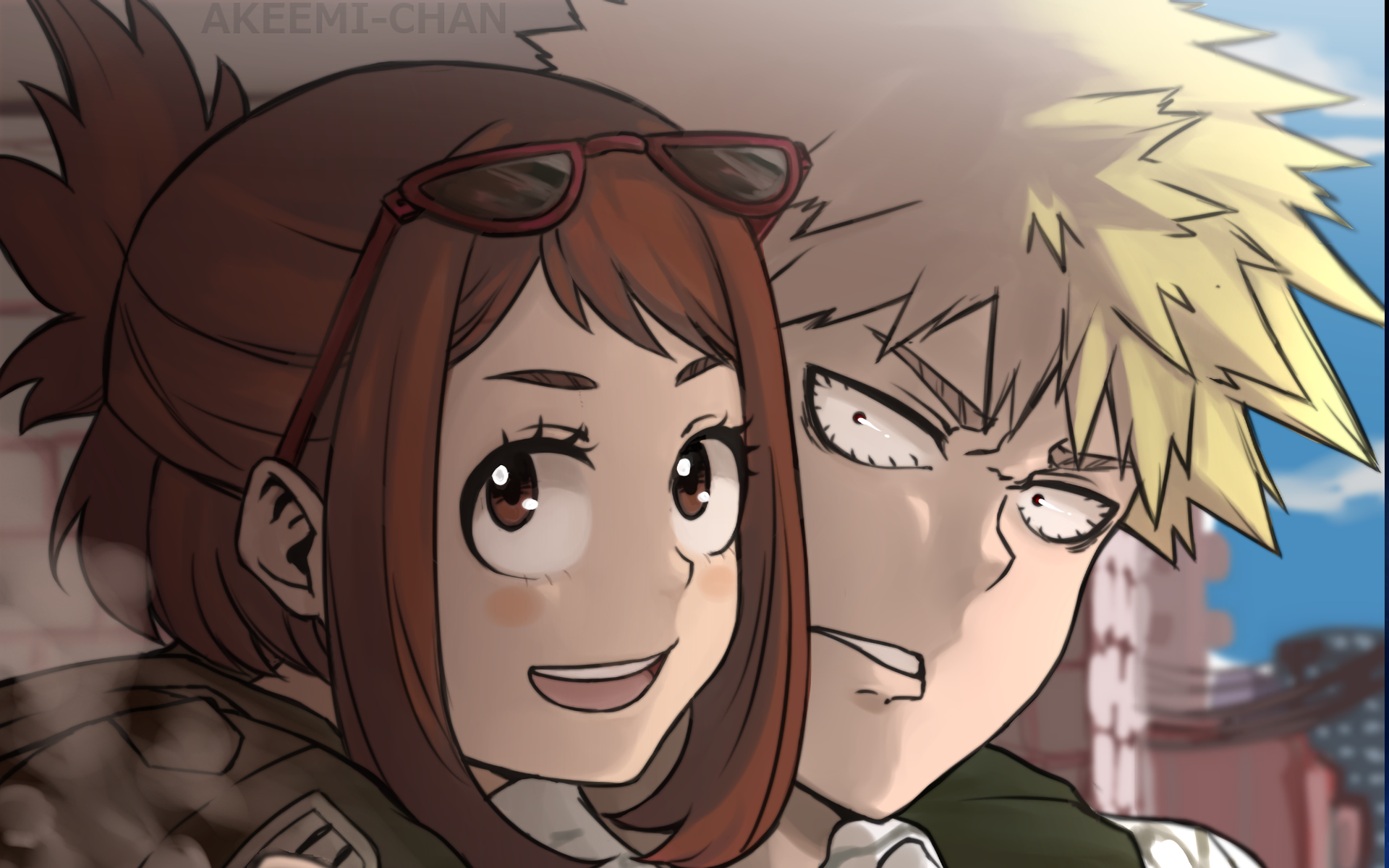 Download Ochaco Uraraka Shoto Todoroki Anime My Hero Academia HD Wallpaper