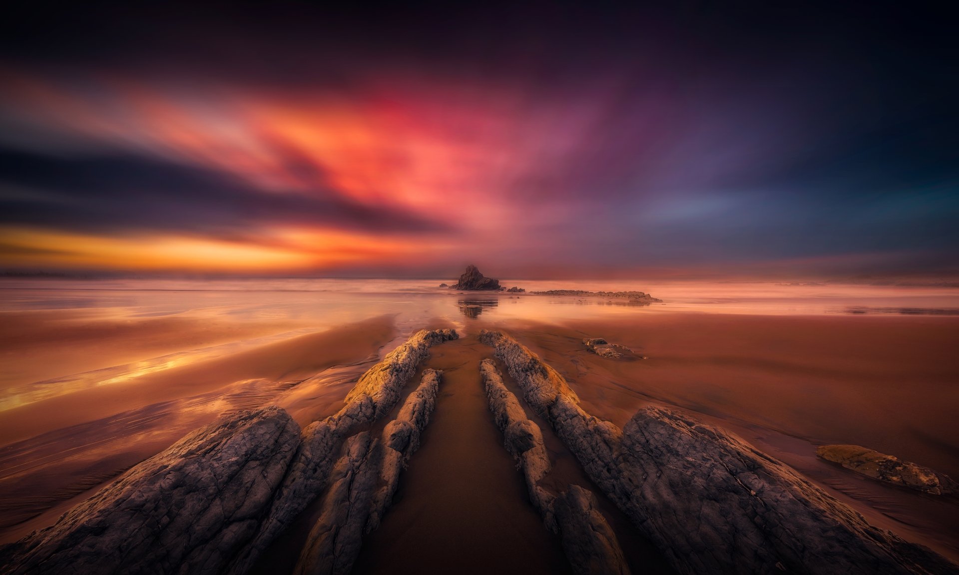 Download Cloud Sunset Horizon Nature Ocean 8k Ultra HD Wallpaper