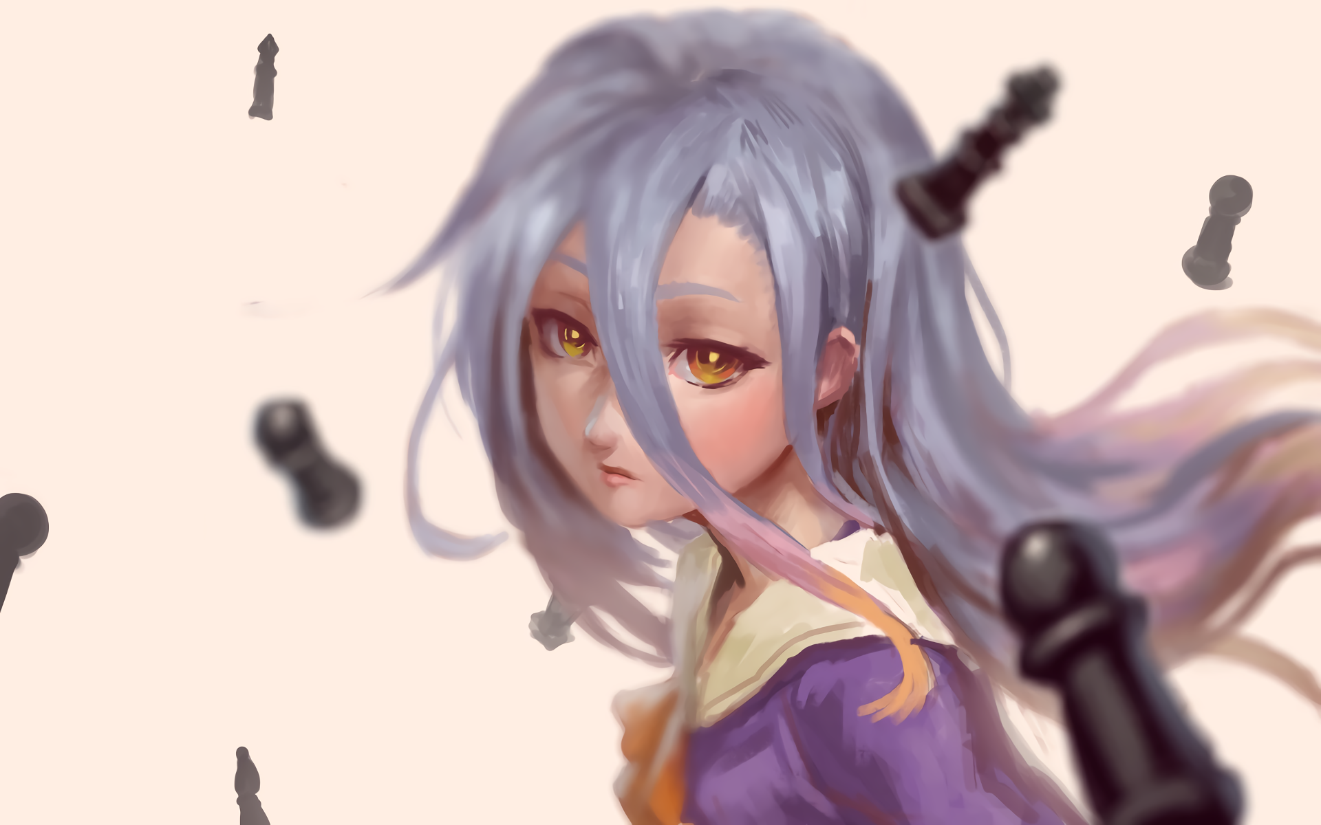 Shiro's Strategic Gaze – No Game No Life HD Anime Wallpaper | 1920x1200 ...