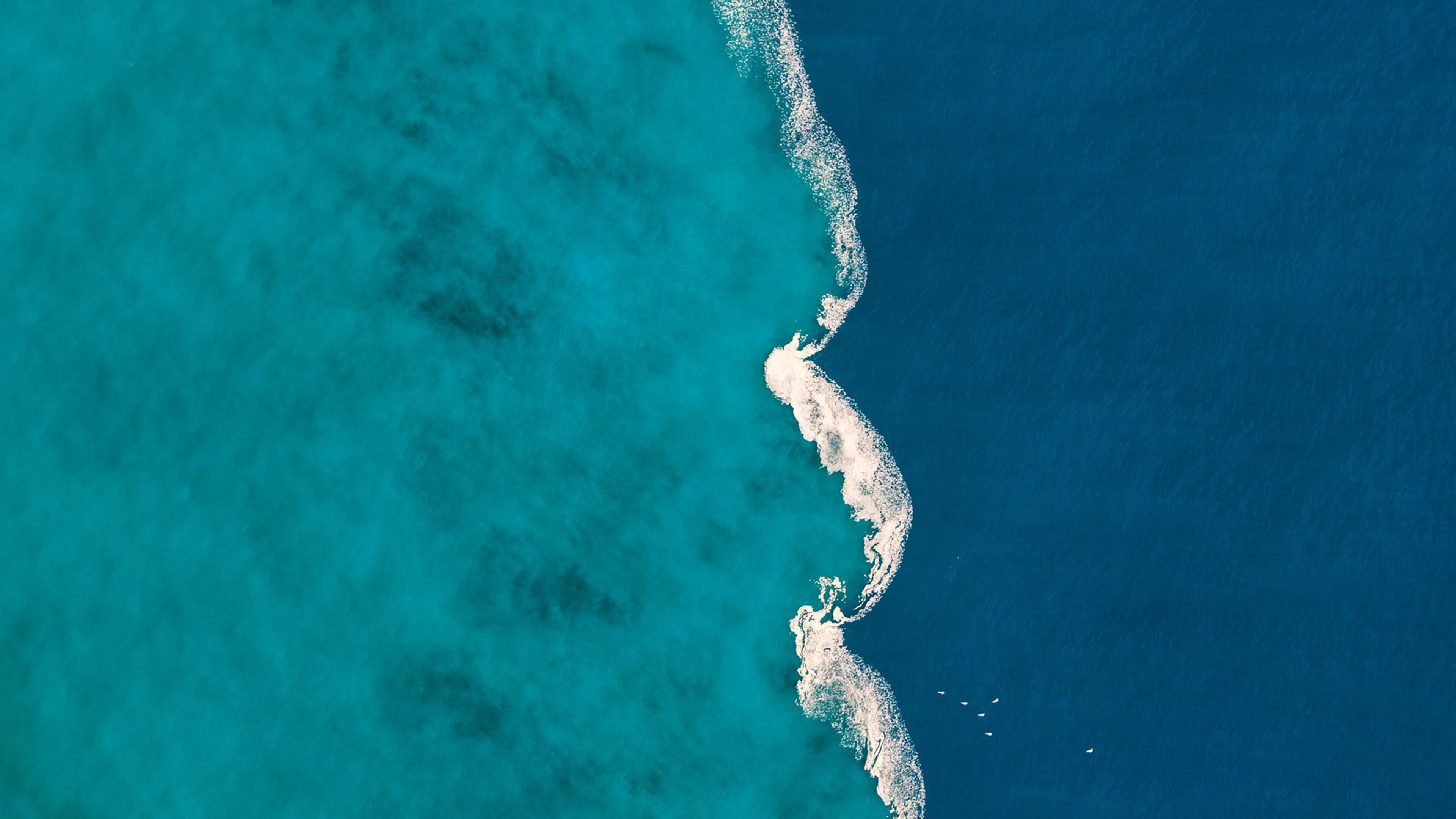 Download Aerial Blue Water Sea Nature Ocean 4k Ultra HD Wallpaper