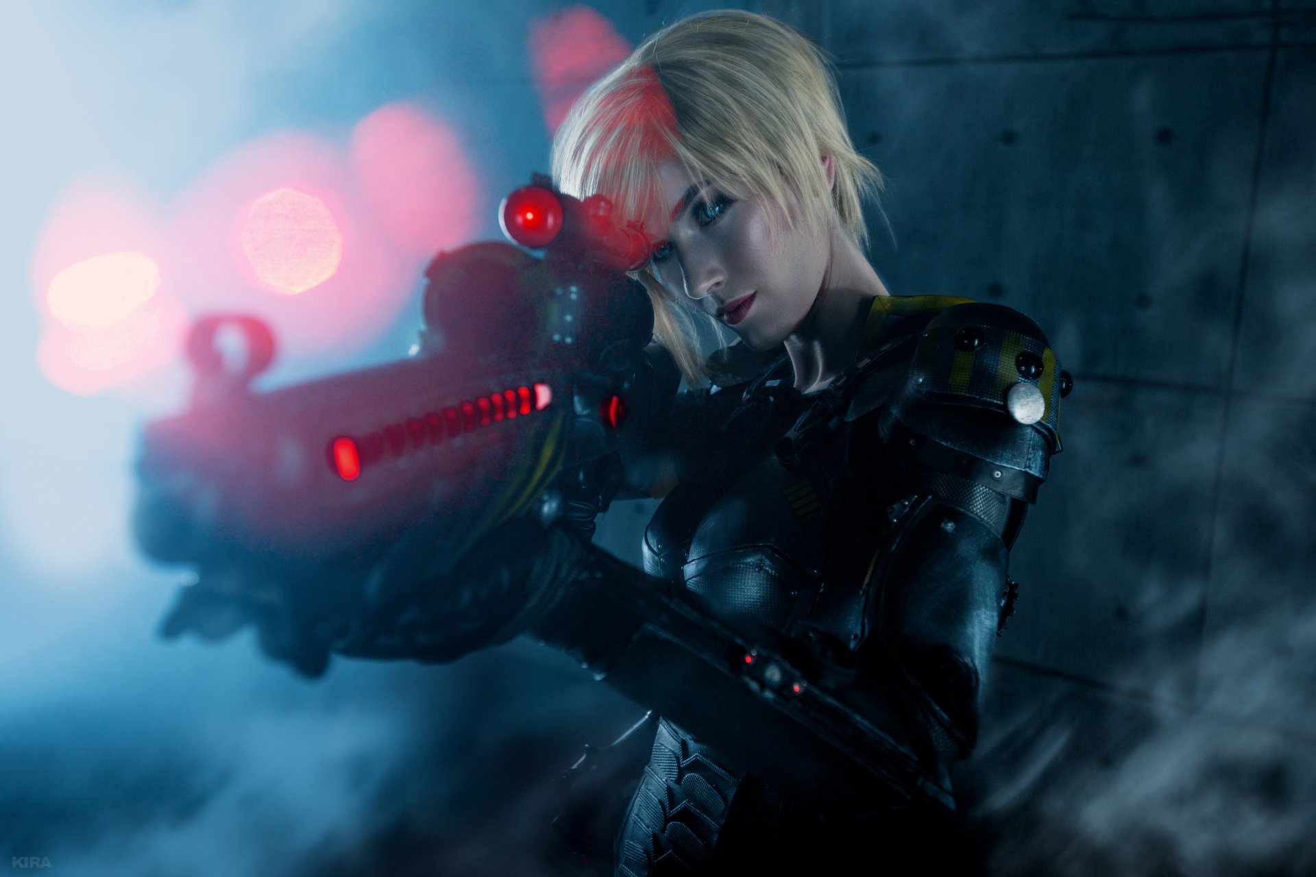 Sergeant Calhoun Cosplay: Blonde Warrior with Blue Eyes and High-Tech ...