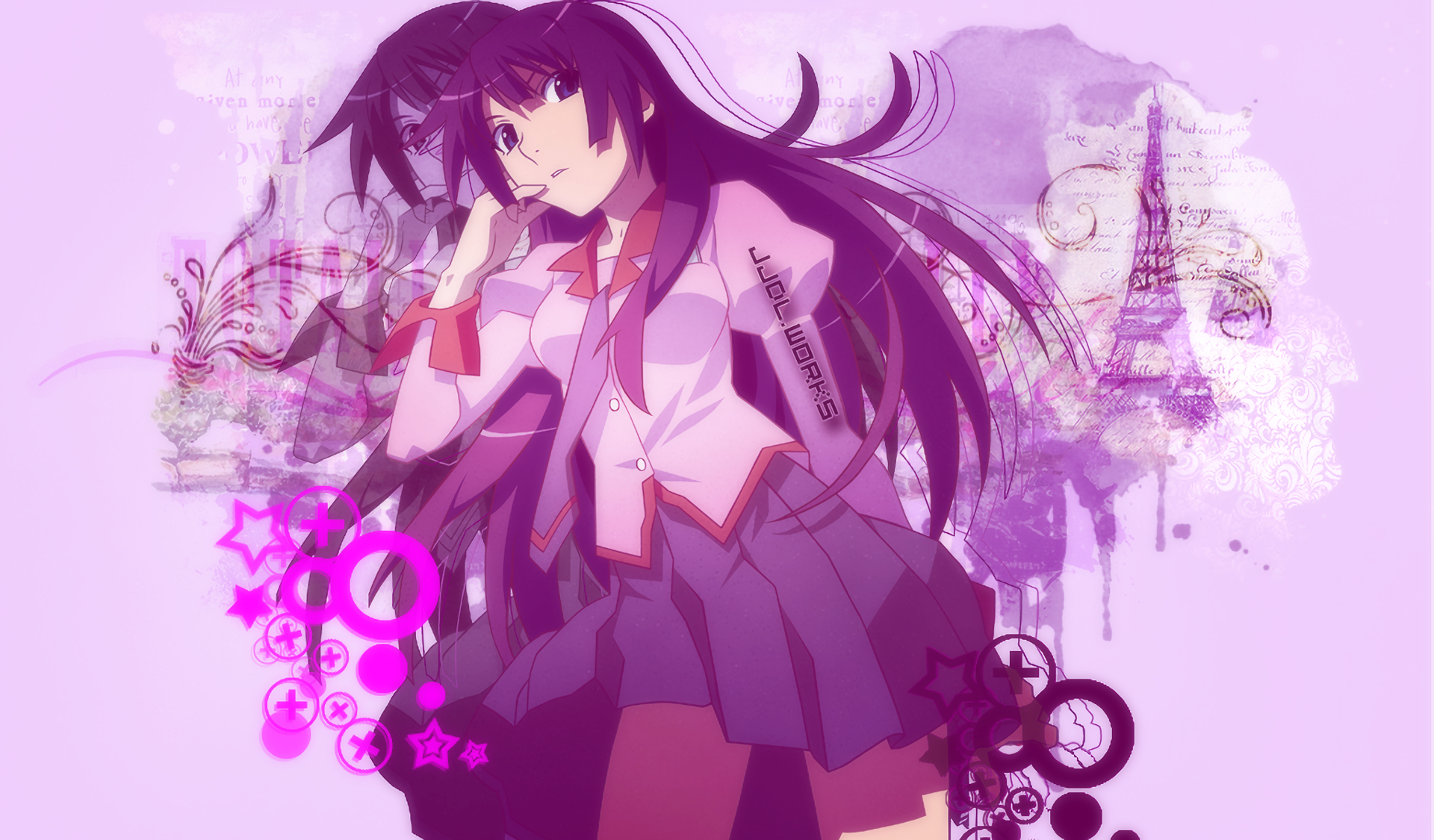 Download Hitagi Senjōgahara Anime Monogatari (Series) HD Wallpaper ...