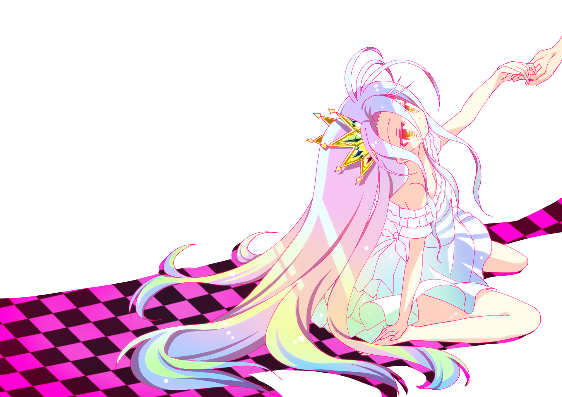 Shiro’s Radiant Aura – No Game No Life HD Anime Wallpaper