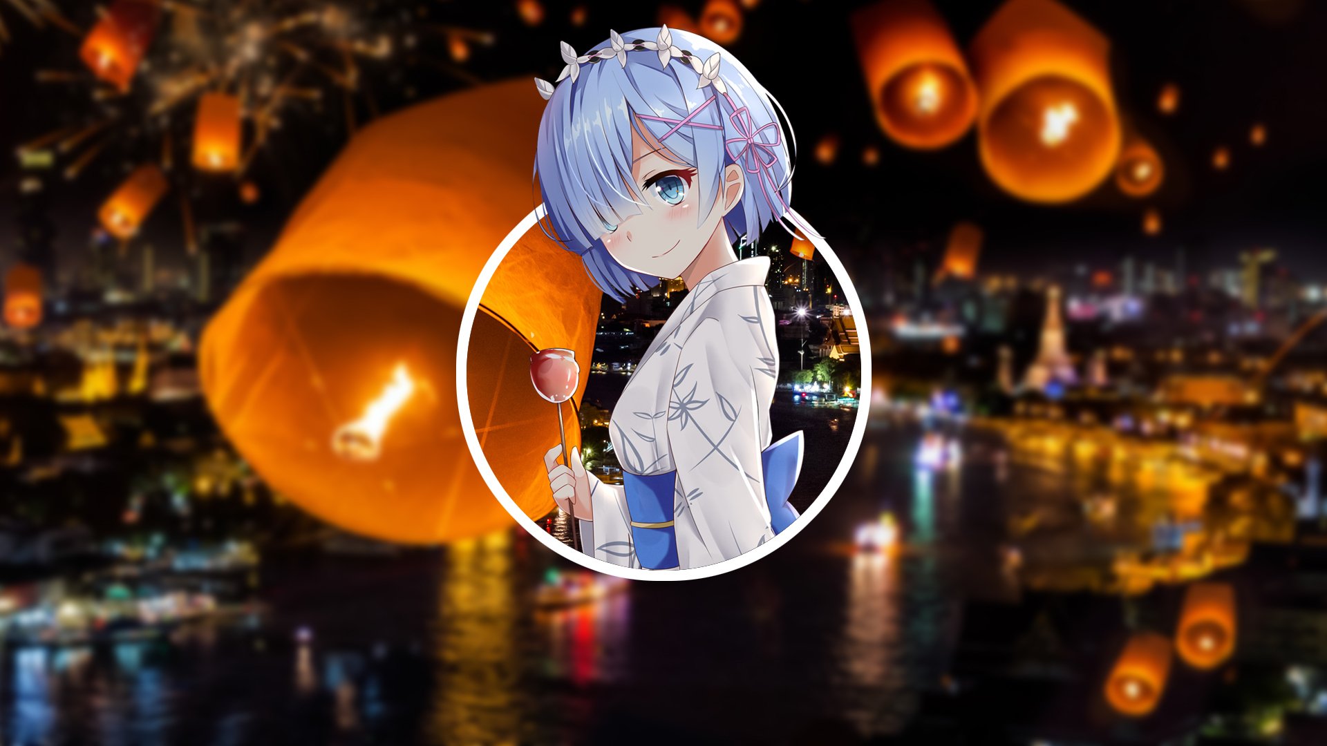 Rem’s Lantern Night: Stunning HD Wallpaper from Re:Zero Anime World ...