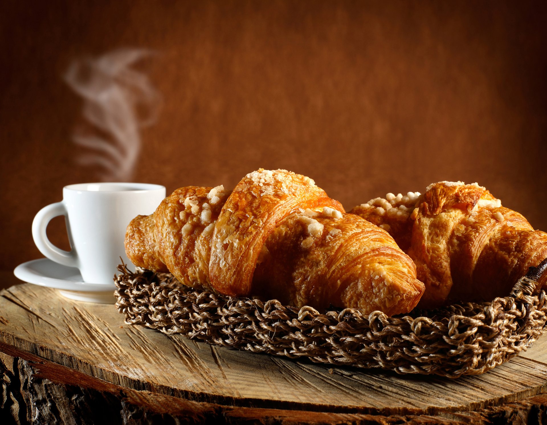 Download Breakfast Food Croissant 4k Ultra HD Wallpaper