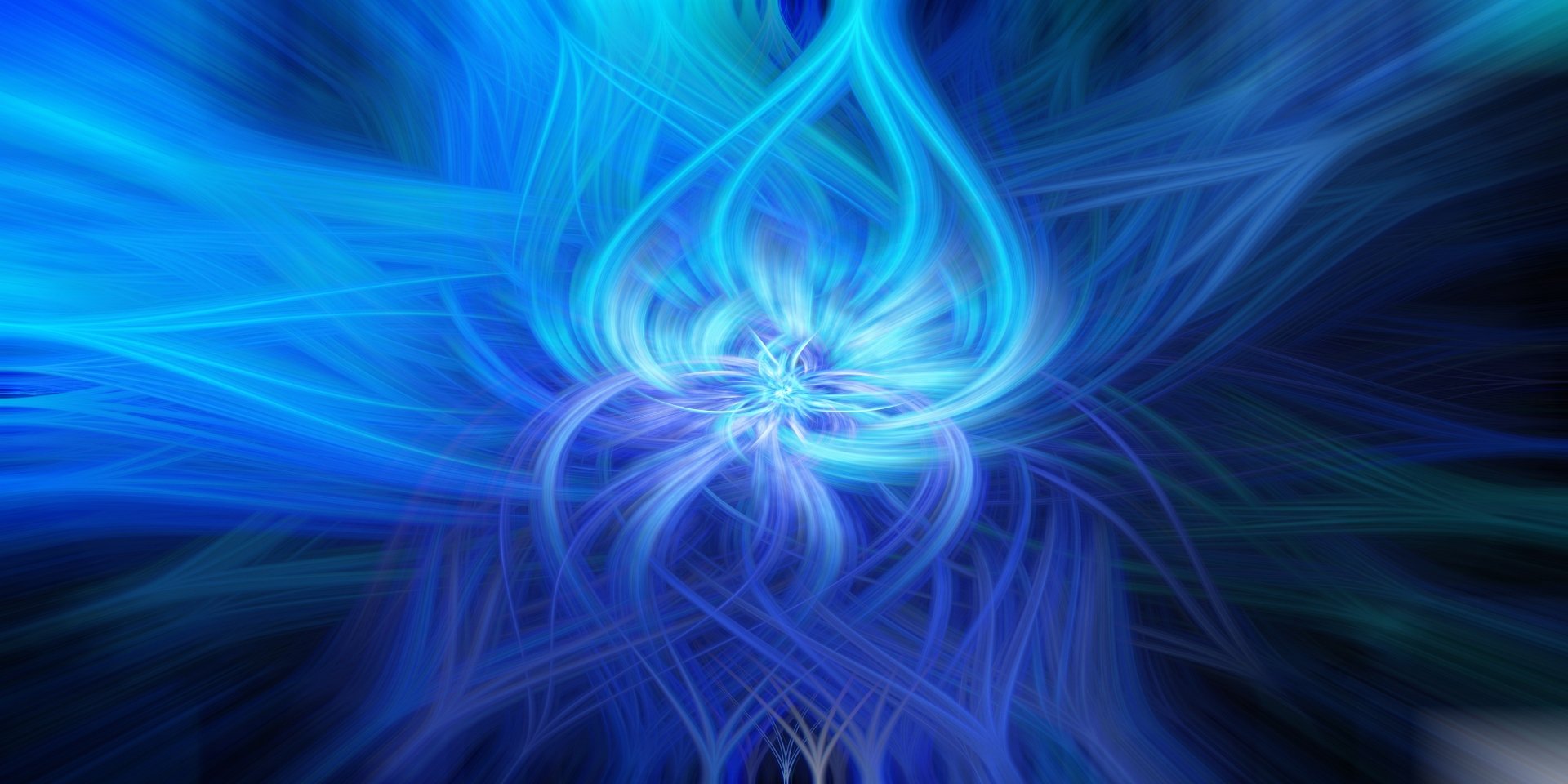 Radiant Blue Abstract - 4K Ultra HD Light Waves Wallpaper