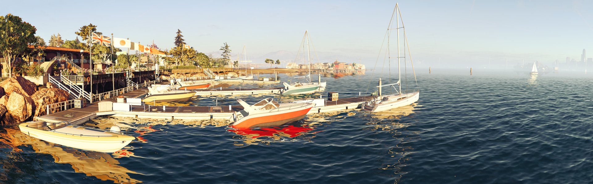 Download Harbor Video Game Watch Dogs 2 HD Wallpaper | 5800x1800 ...