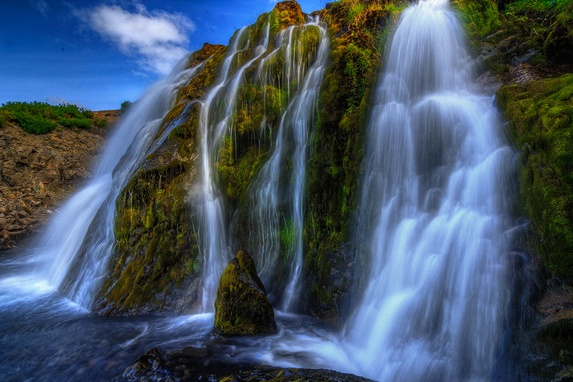 Download Waterfall Photography HDR HD Wallpaper by Christian Möhrle