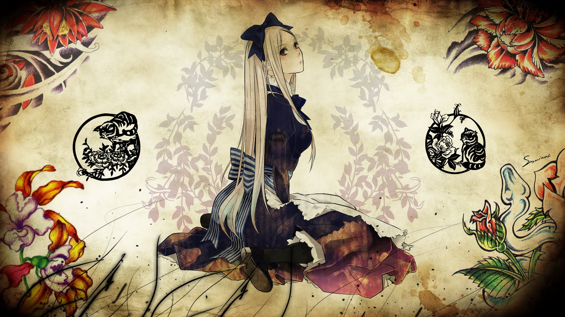 Blossoming Blonde Beauty: HD Anime Wallpaper from Hetalia Axis Powers