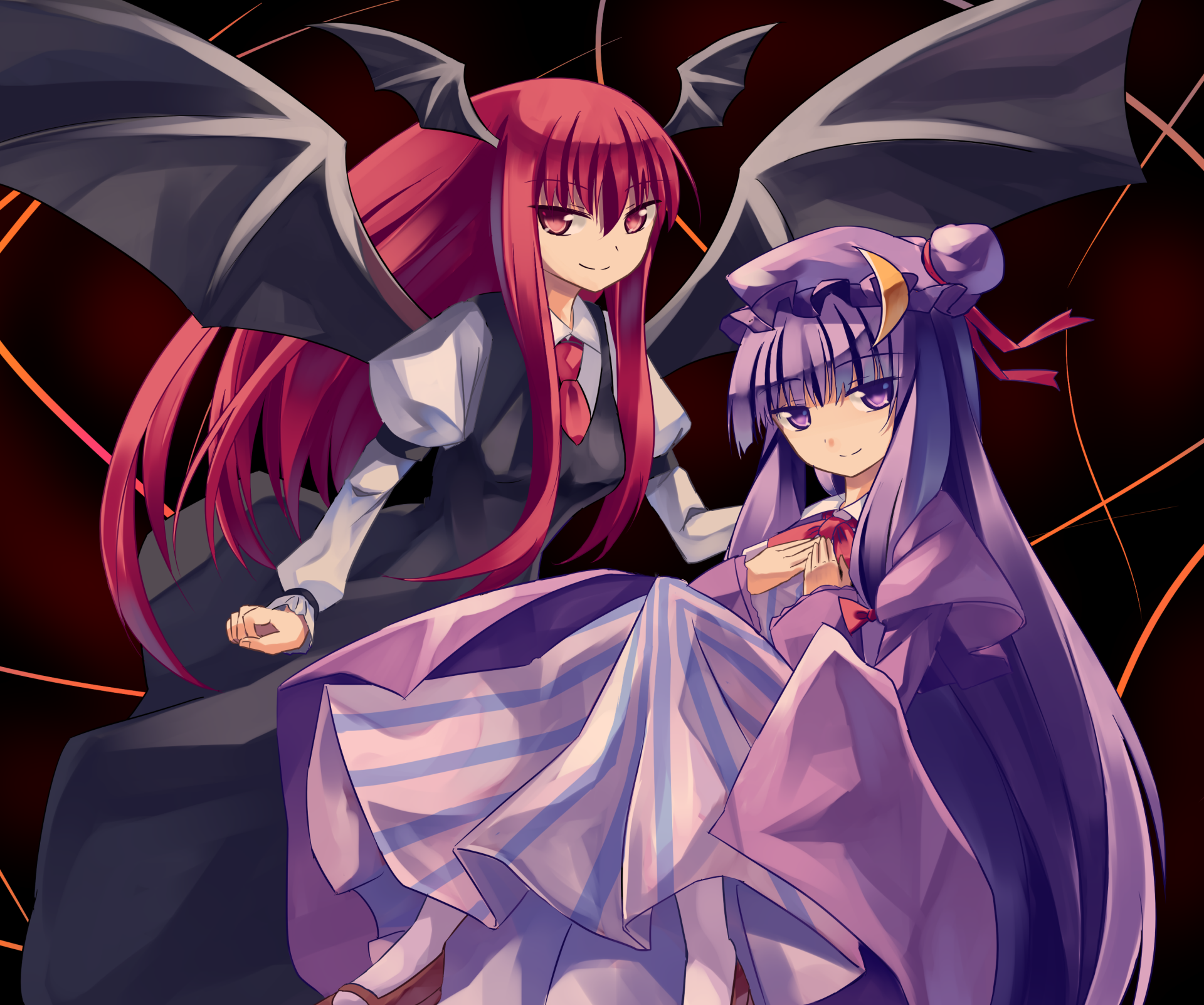 Download Rin Kaenbyou Patchouli Knowledge Anime Touhou HD Wallpaper by ...