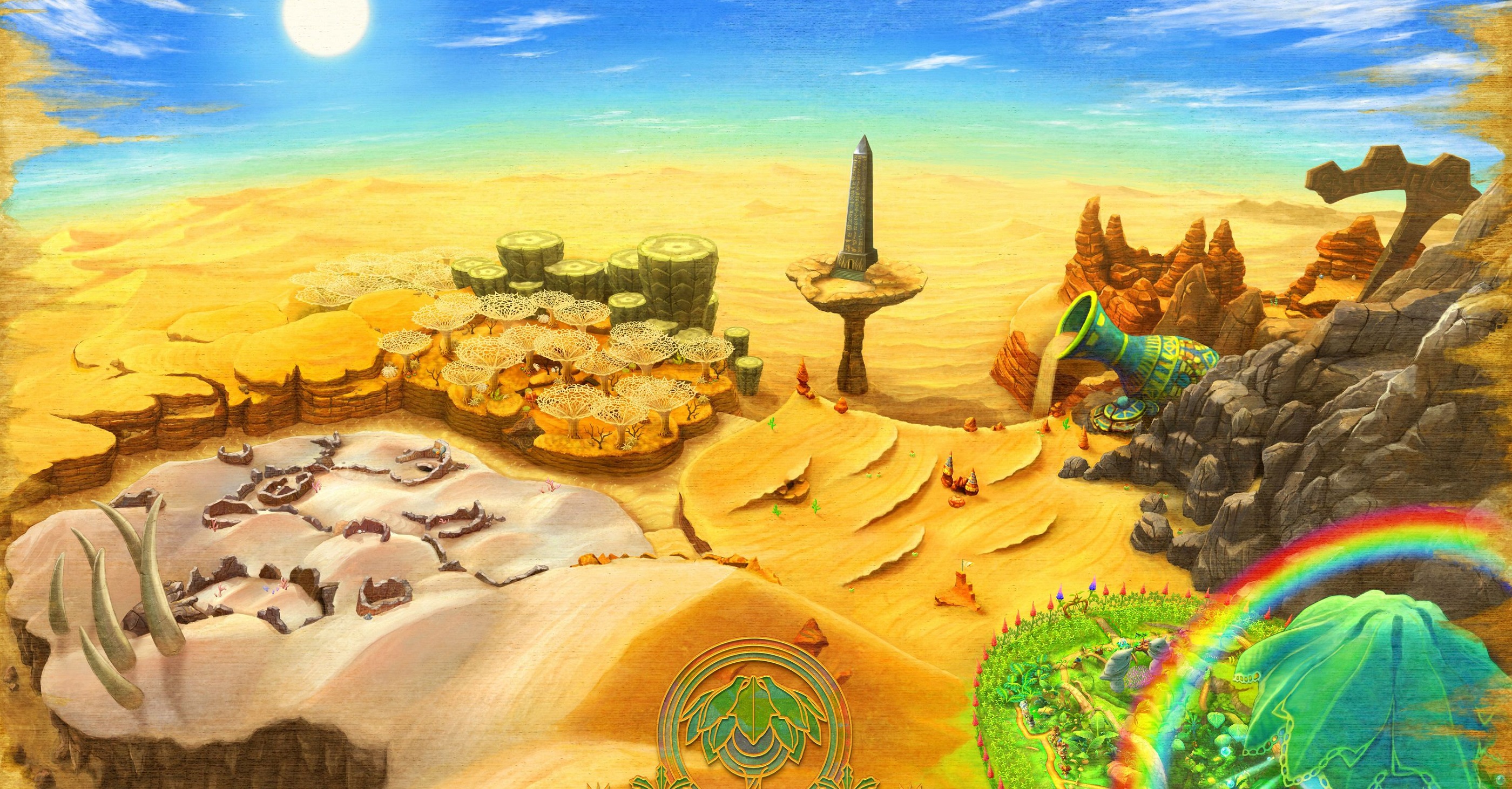 Ever Oasis Game Desert Oasis HD Wallpaper