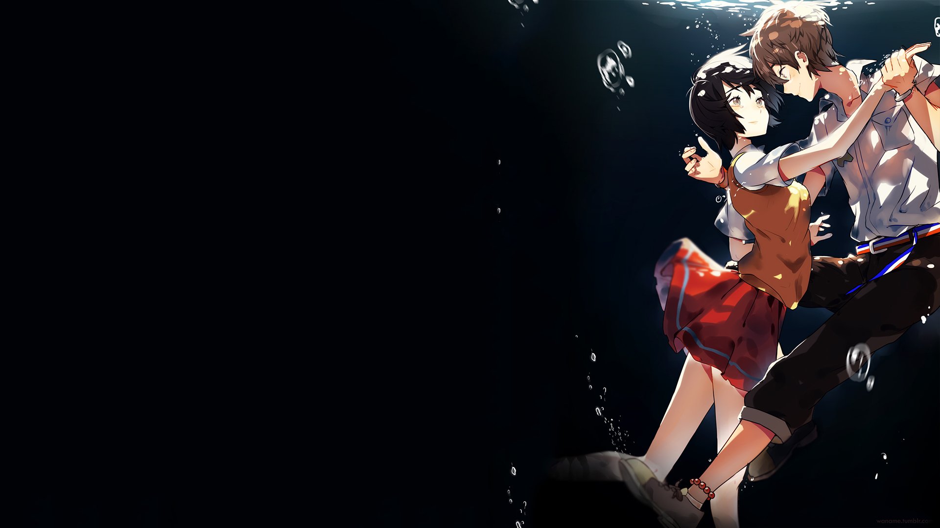 Zankyou No Terror HD Wallpaper: Anime Embrace | 1920x1080 | Wallpaper Abyss