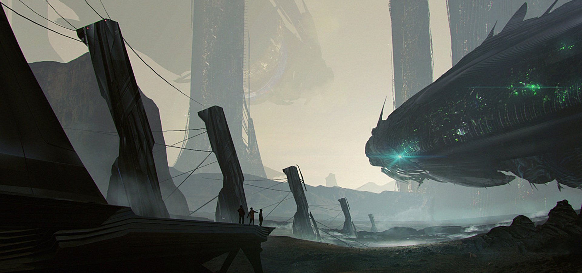 Download Alien Spaceship People Fantasy Landscape Fantasy Landscape ...