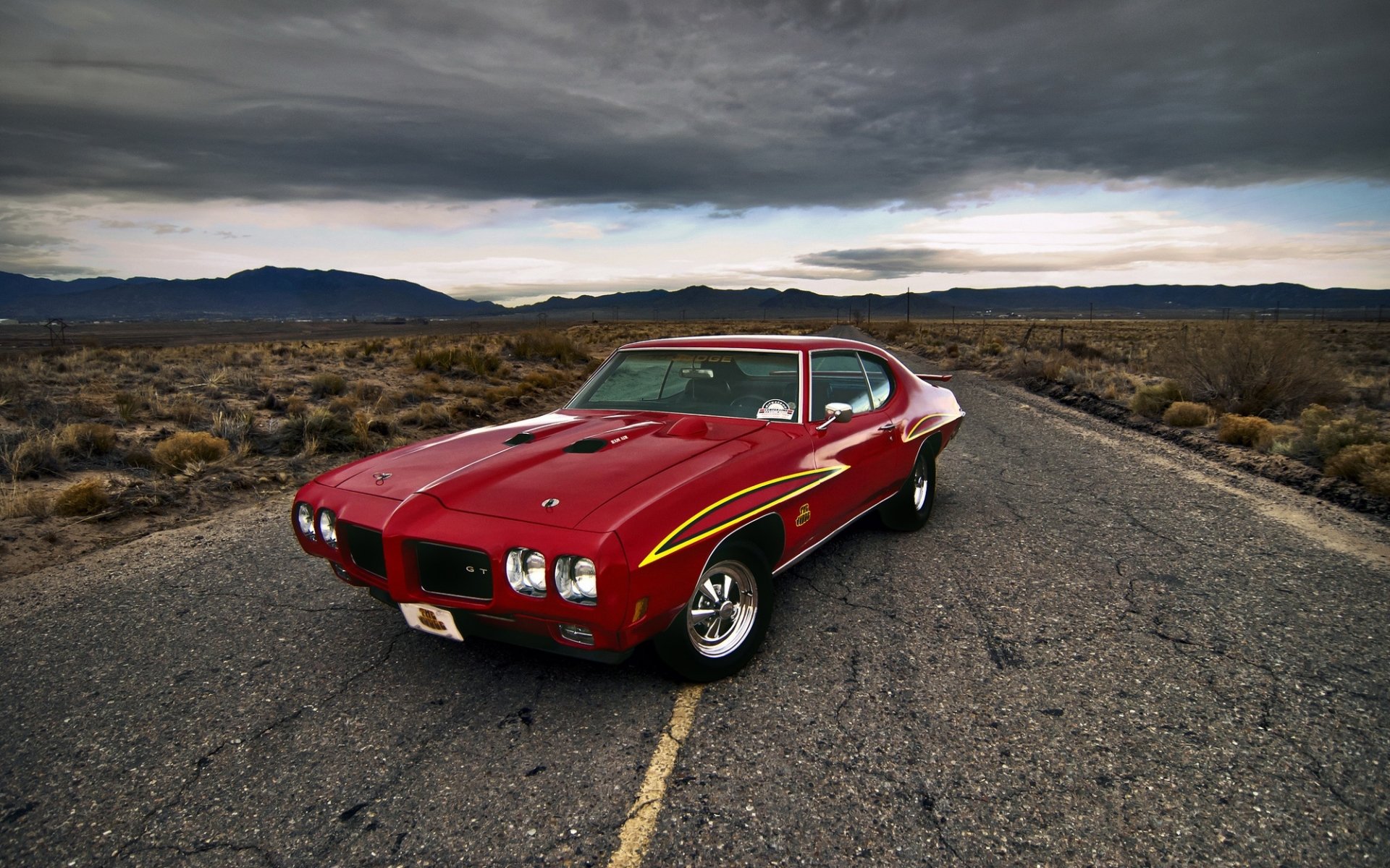 Pontiac GTO Muscle Car HD Wallpaper – Classic Power on Open Road