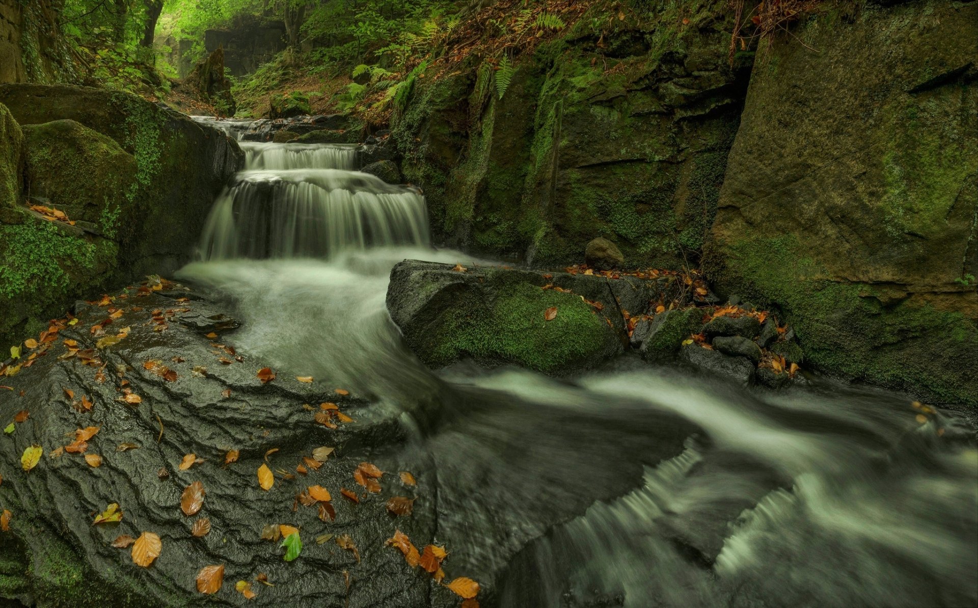 Download Waterfall Nature Stream HD Wallpaper | 2048x1273 | Wallpaper Abyss