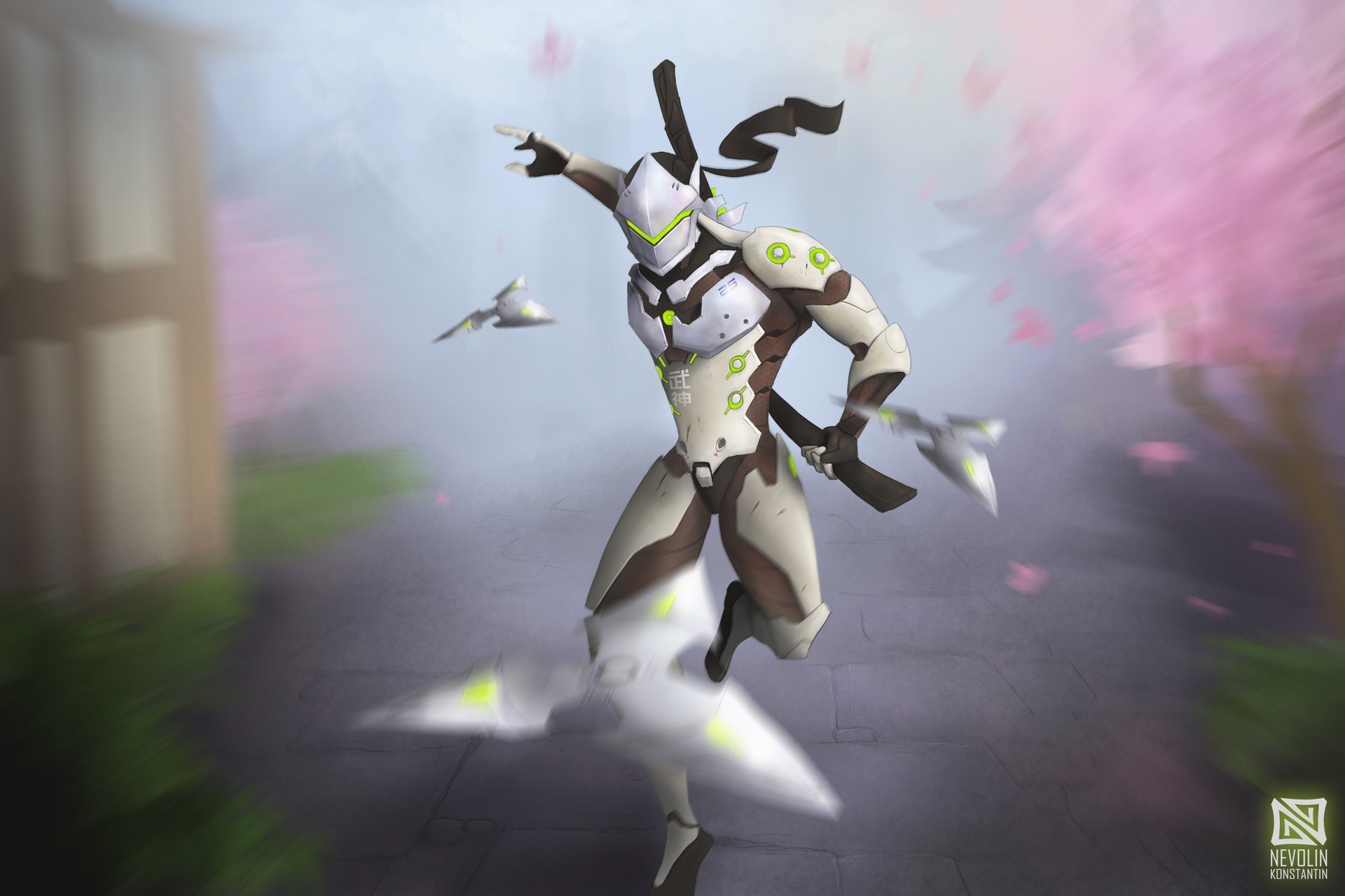 Download Genji (Overwatch) Video Game Overwatch HD Wallpaper