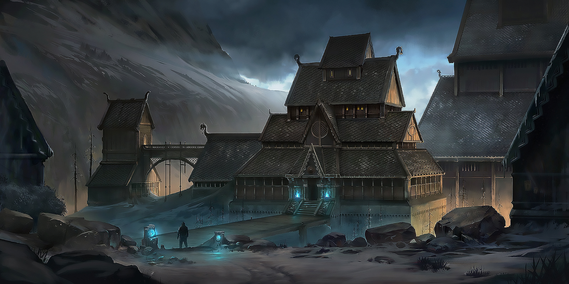 Download Fantasy Building Wallpaper by Jordan Grimmer