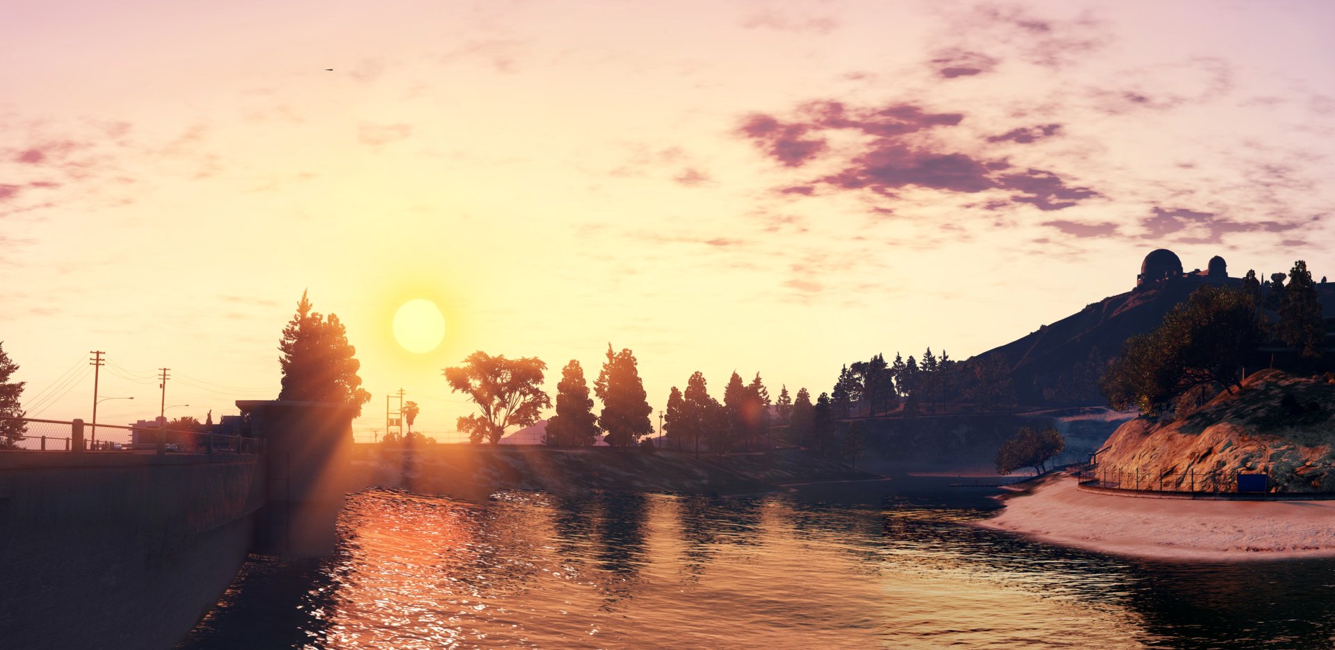 Sunset Serenity: 4K Grand Theft Auto V Skyscape Wallpaper | 4606x2245 ...