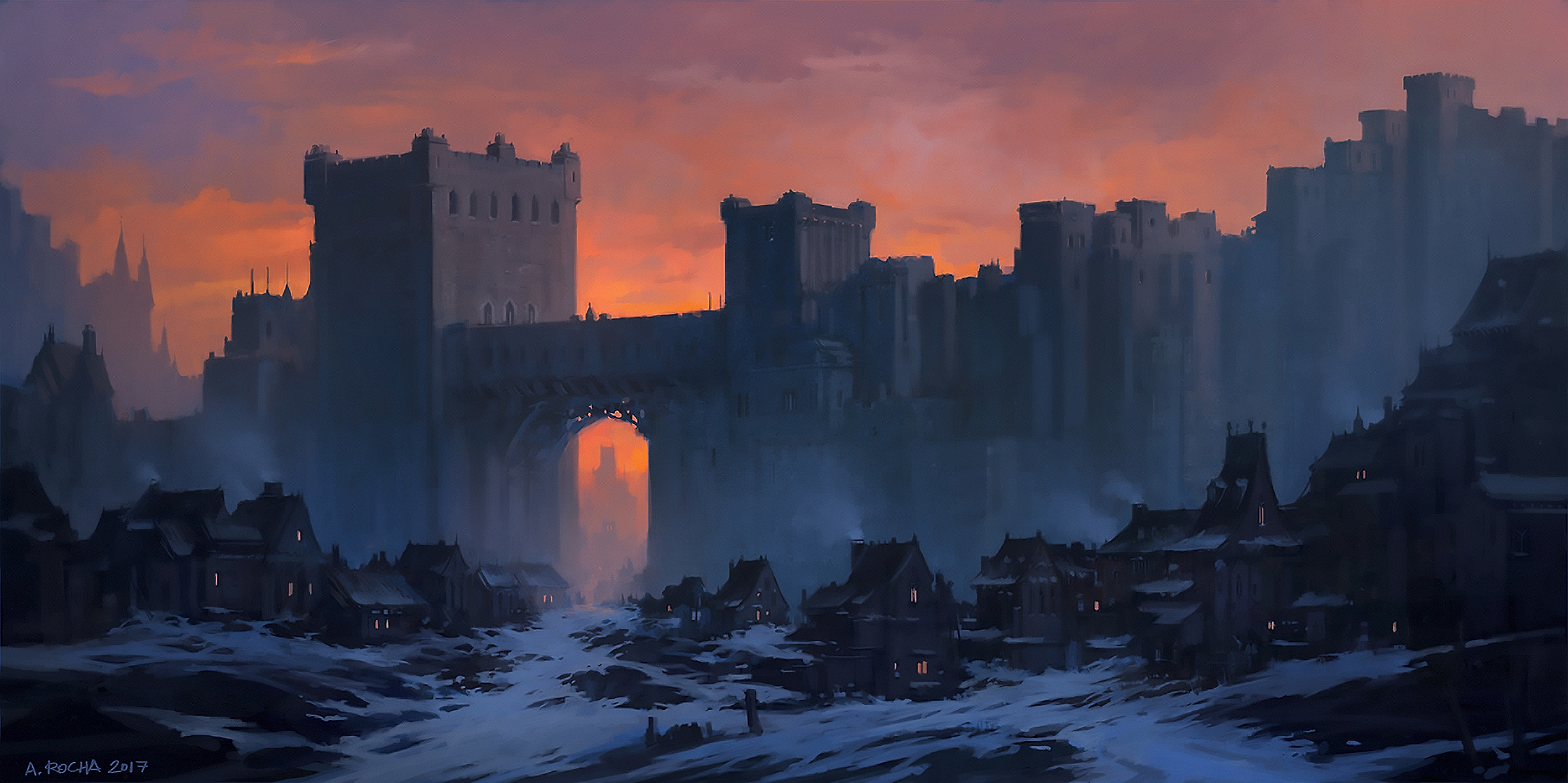 Enchanted Cityscape HD Wallpaper by Andreas Rocha