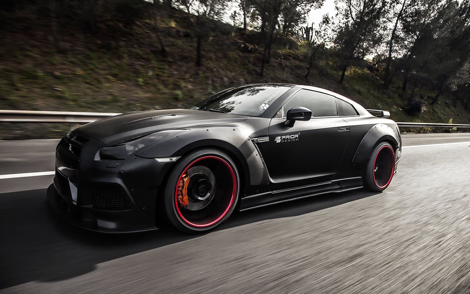 Download Supercar Black Car Car Nissan Vehicle Nissan GT-R HD Wallpaper