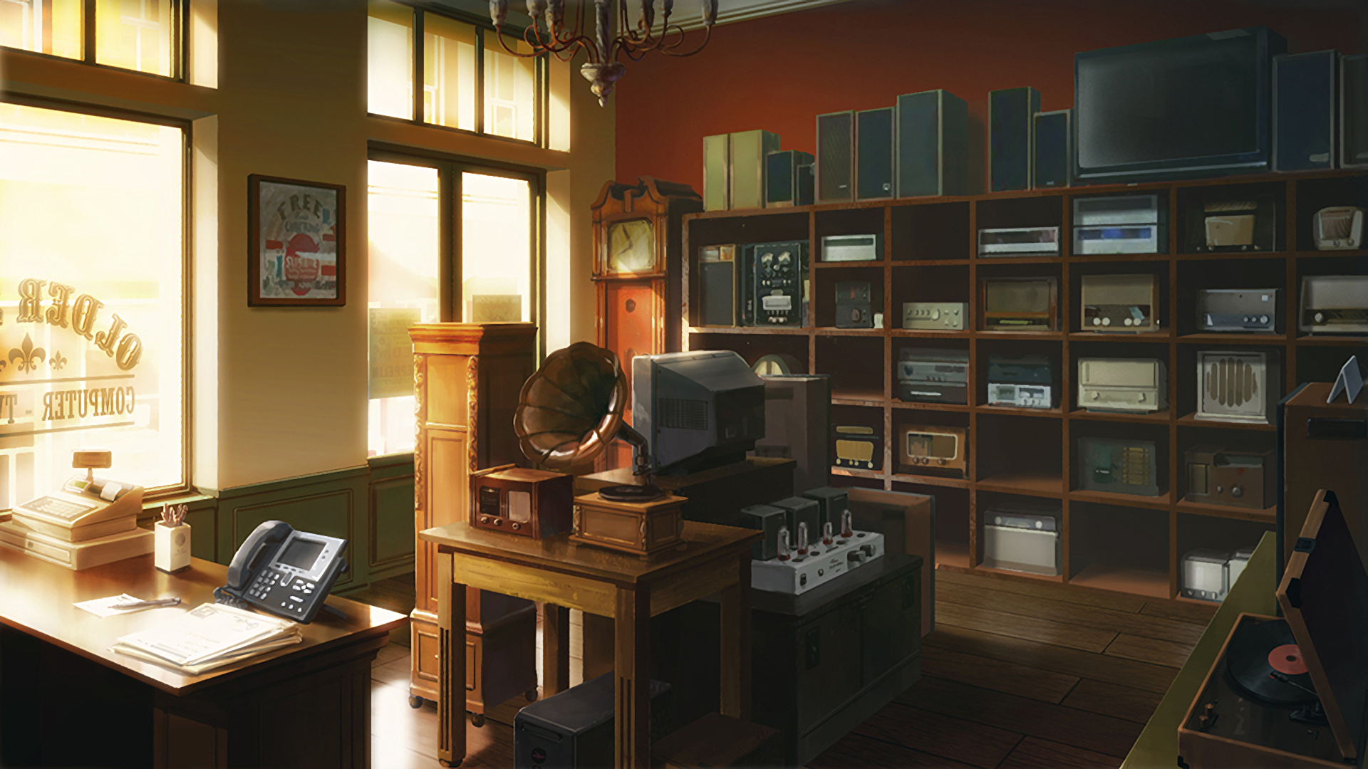 Download Anime Shop HD Wallpaper