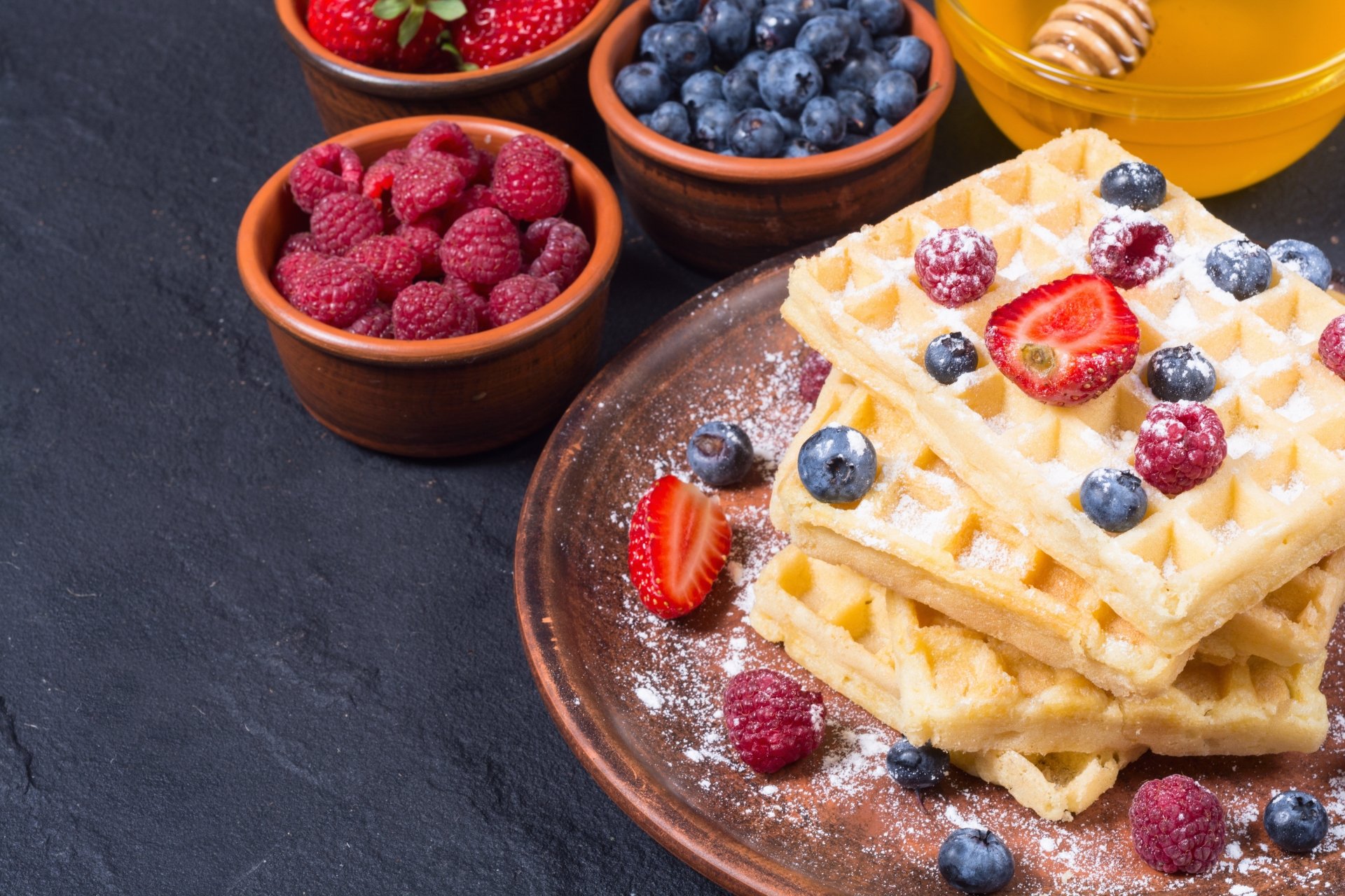 Berry Bliss Waffles: 4K Ultra HD Fruit Breakfast Delight