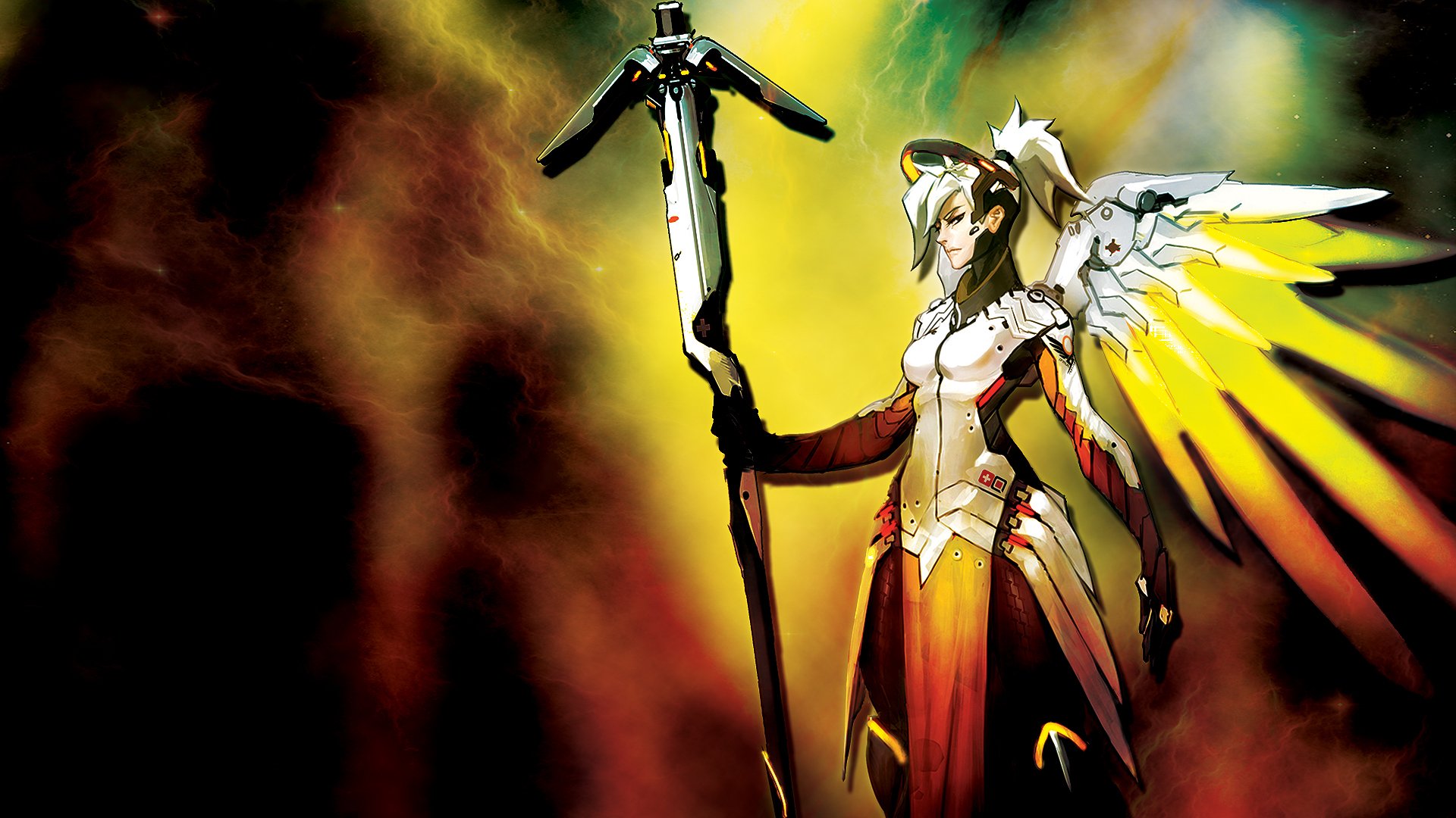 Download Mercy (Overwatch) Video Game Overwatch HD Wallpaper