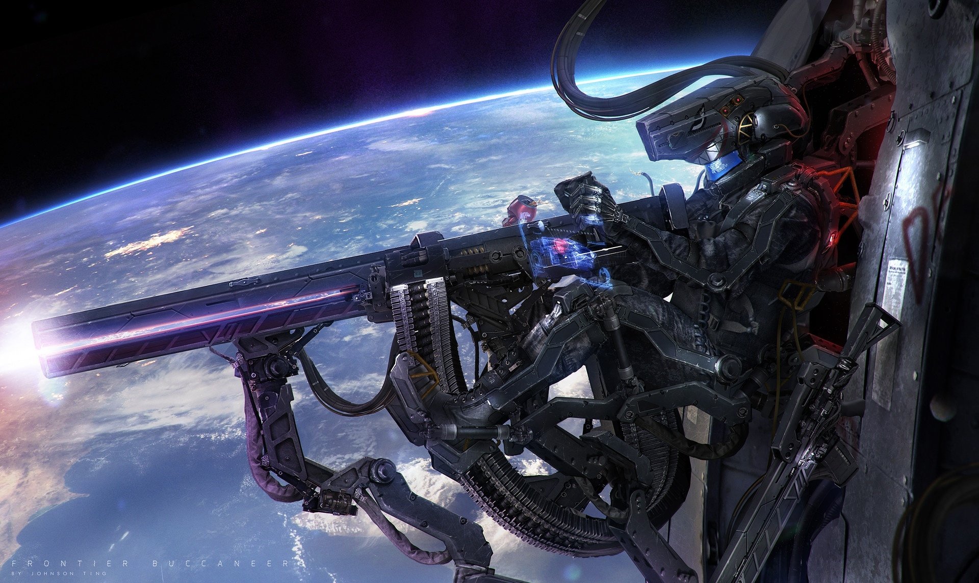 Download Weapon Armor Space Machine Gun Futuristic Sci Fi Warrior HD